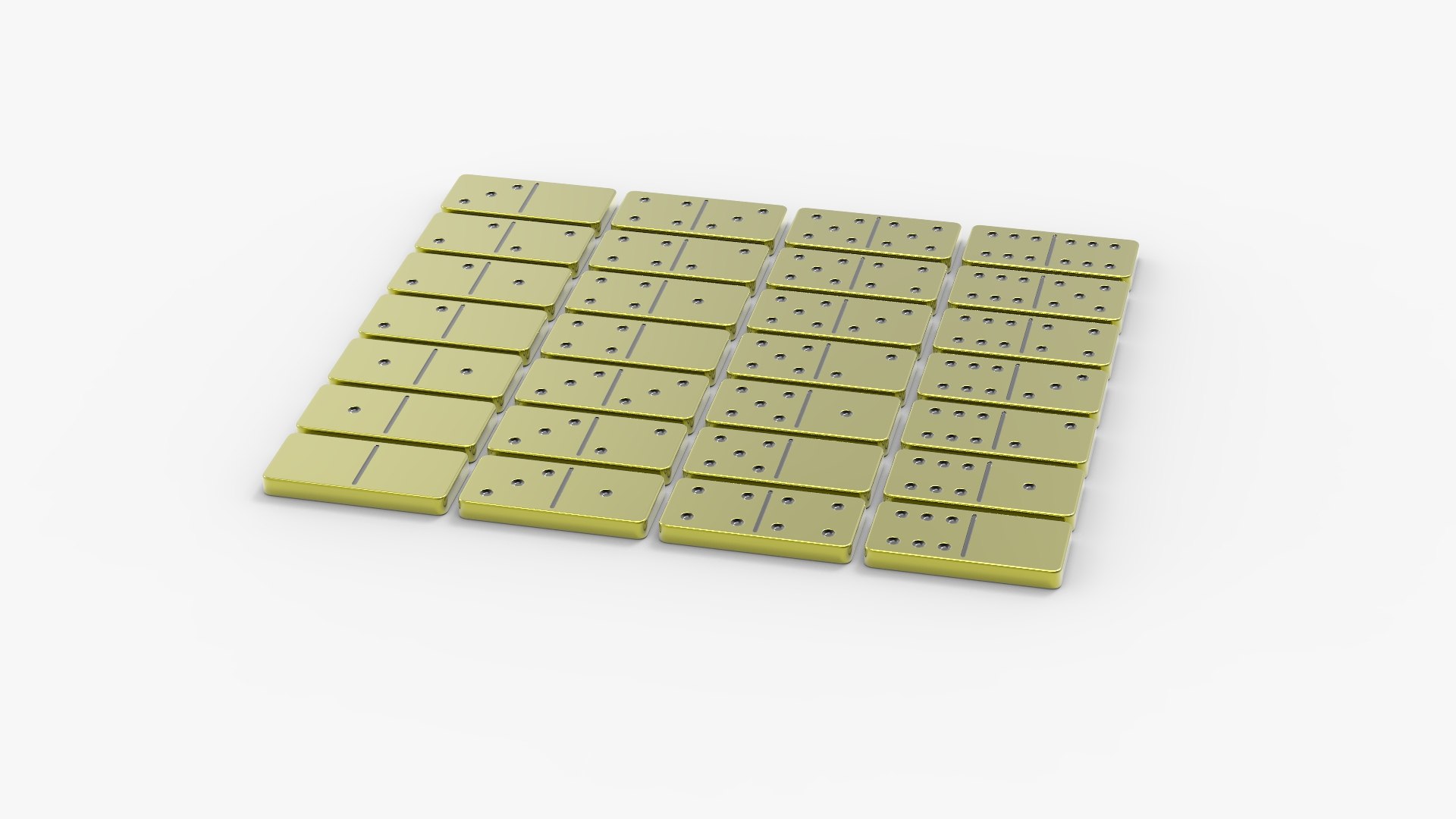 Gold Domino 3D Model - TurboSquid 1859579