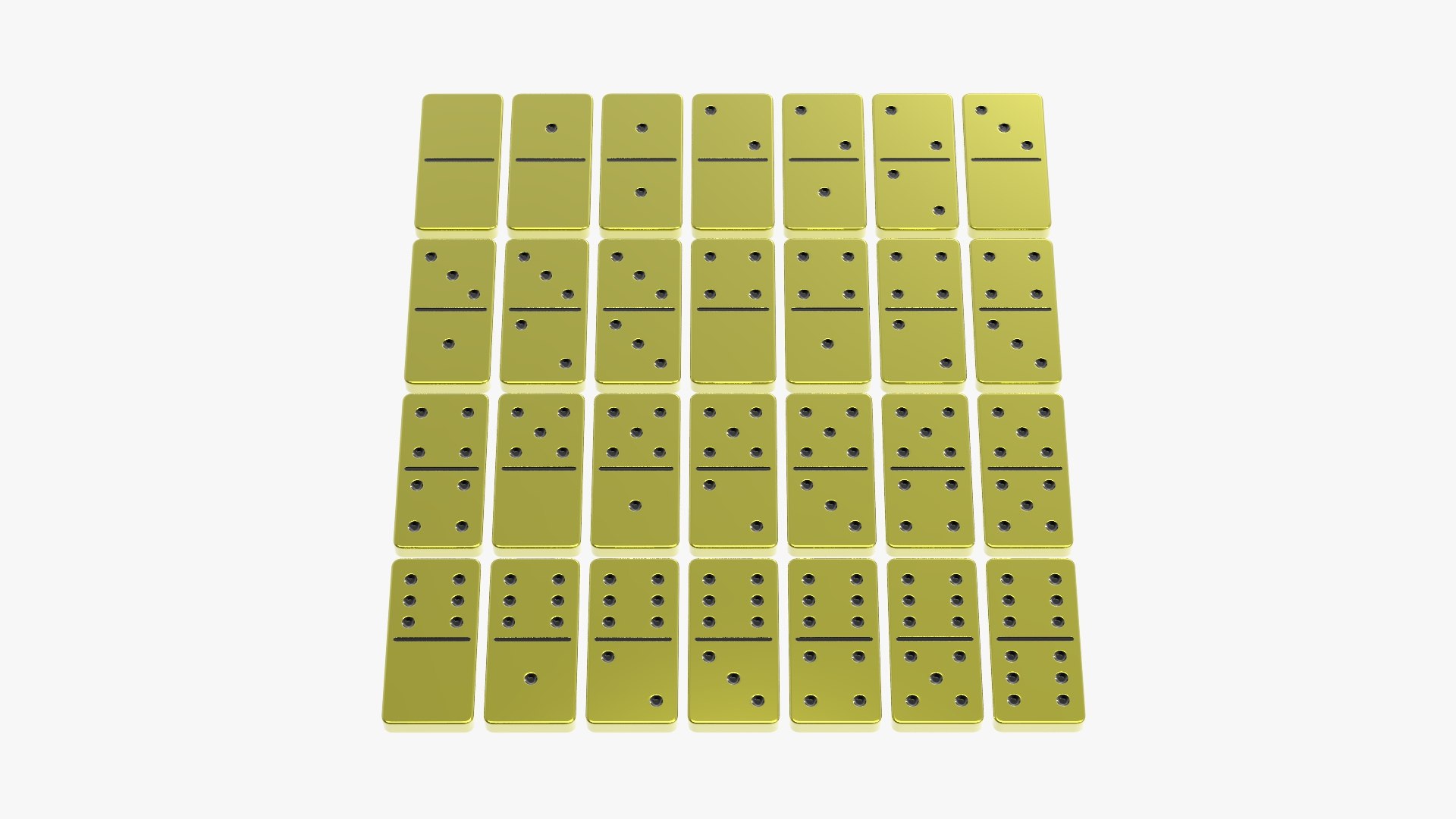 Gold Domino 3D Model - TurboSquid 1859579
