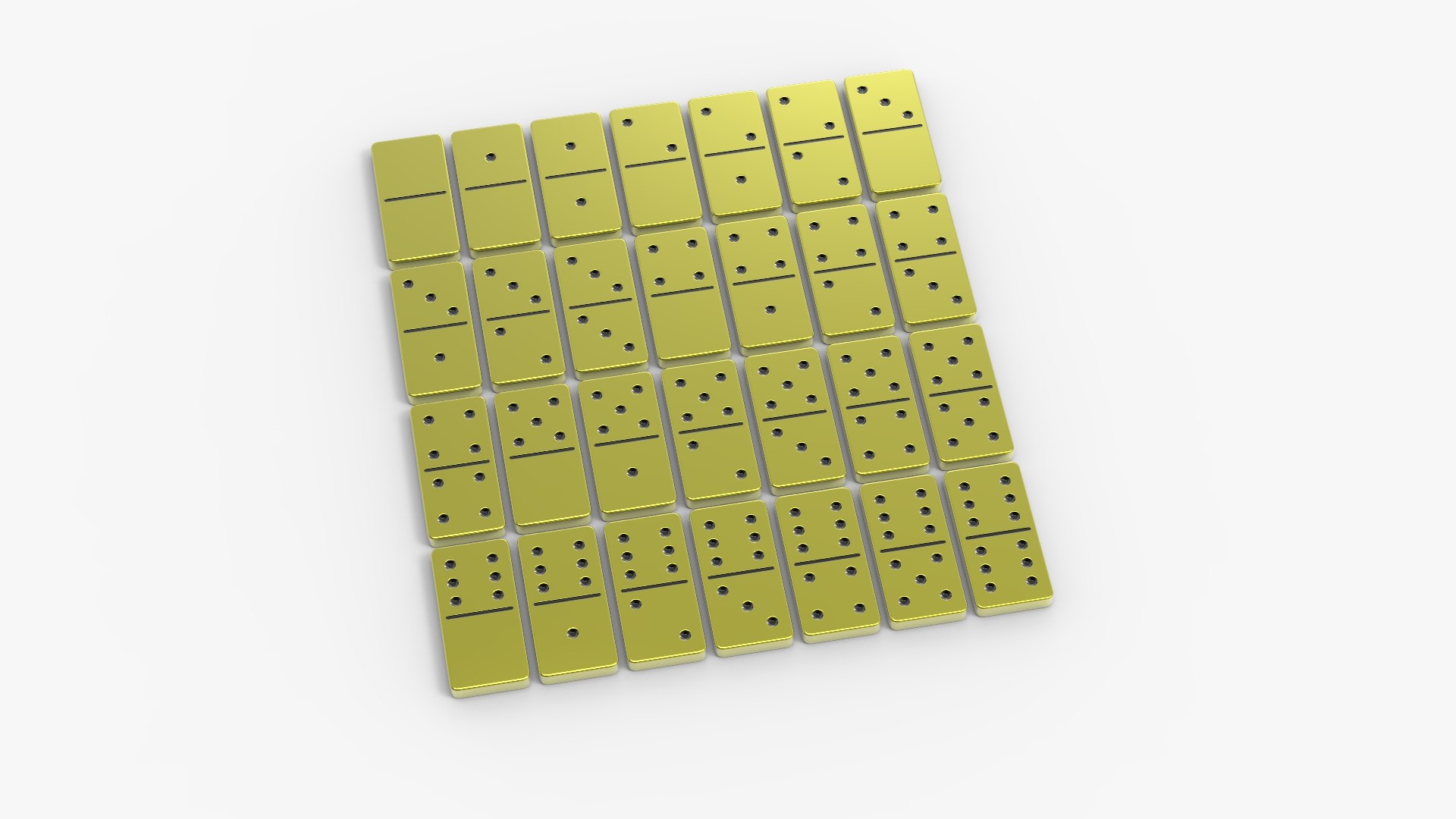 Gold Domino 3D Model - TurboSquid 1859579