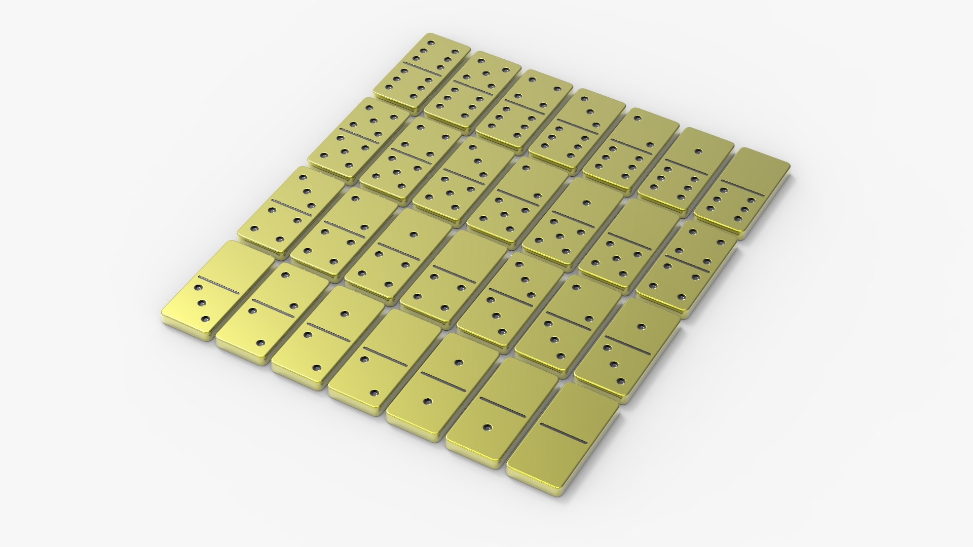 Gold Domino 3D Model - TurboSquid 1859579