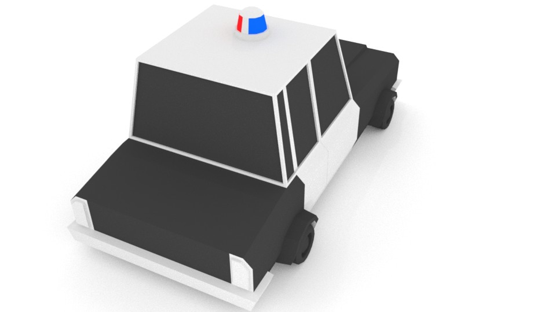 blender police car 3d model