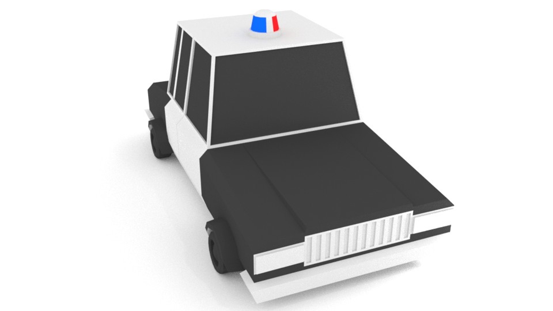 blender police car 3d model