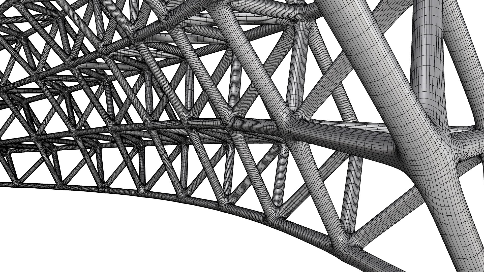 3D Outdoor Truss Gridshell Structure - TurboSquid 2345472