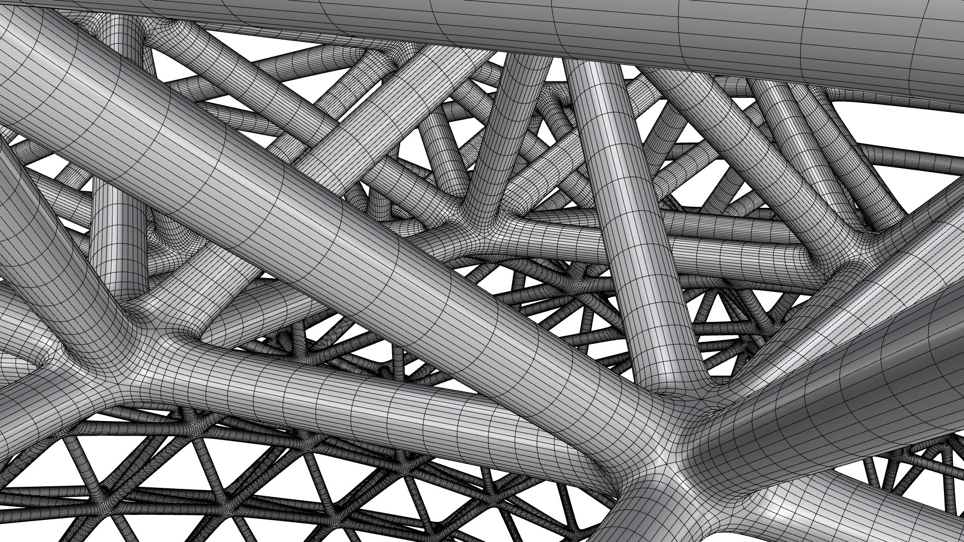 3D Outdoor Truss Gridshell Structure - TurboSquid 2345472