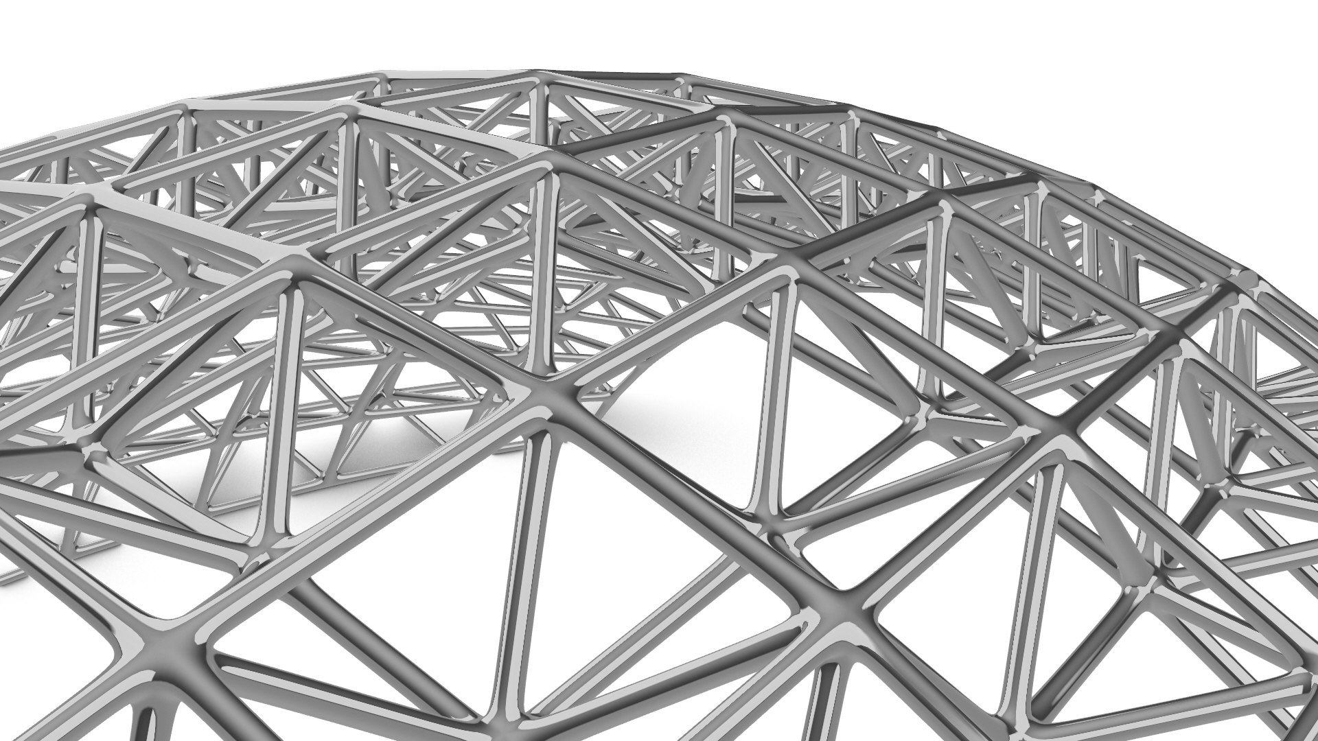 3D Outdoor Truss Gridshell Structure - TurboSquid 2345472