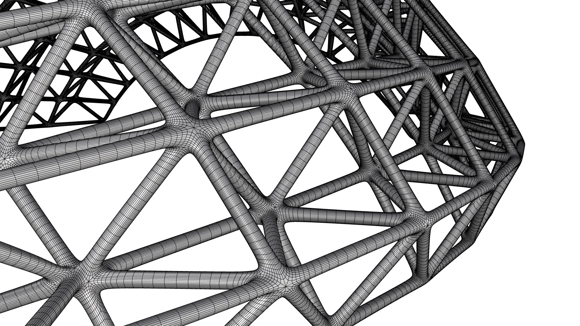 3D Outdoor Truss Gridshell Structure - TurboSquid 2345472