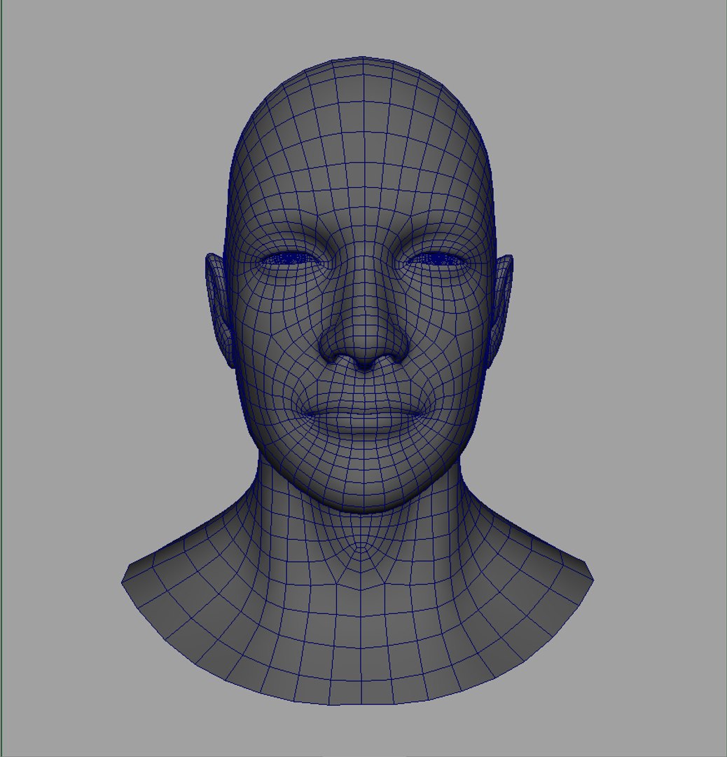 male head human skin obj