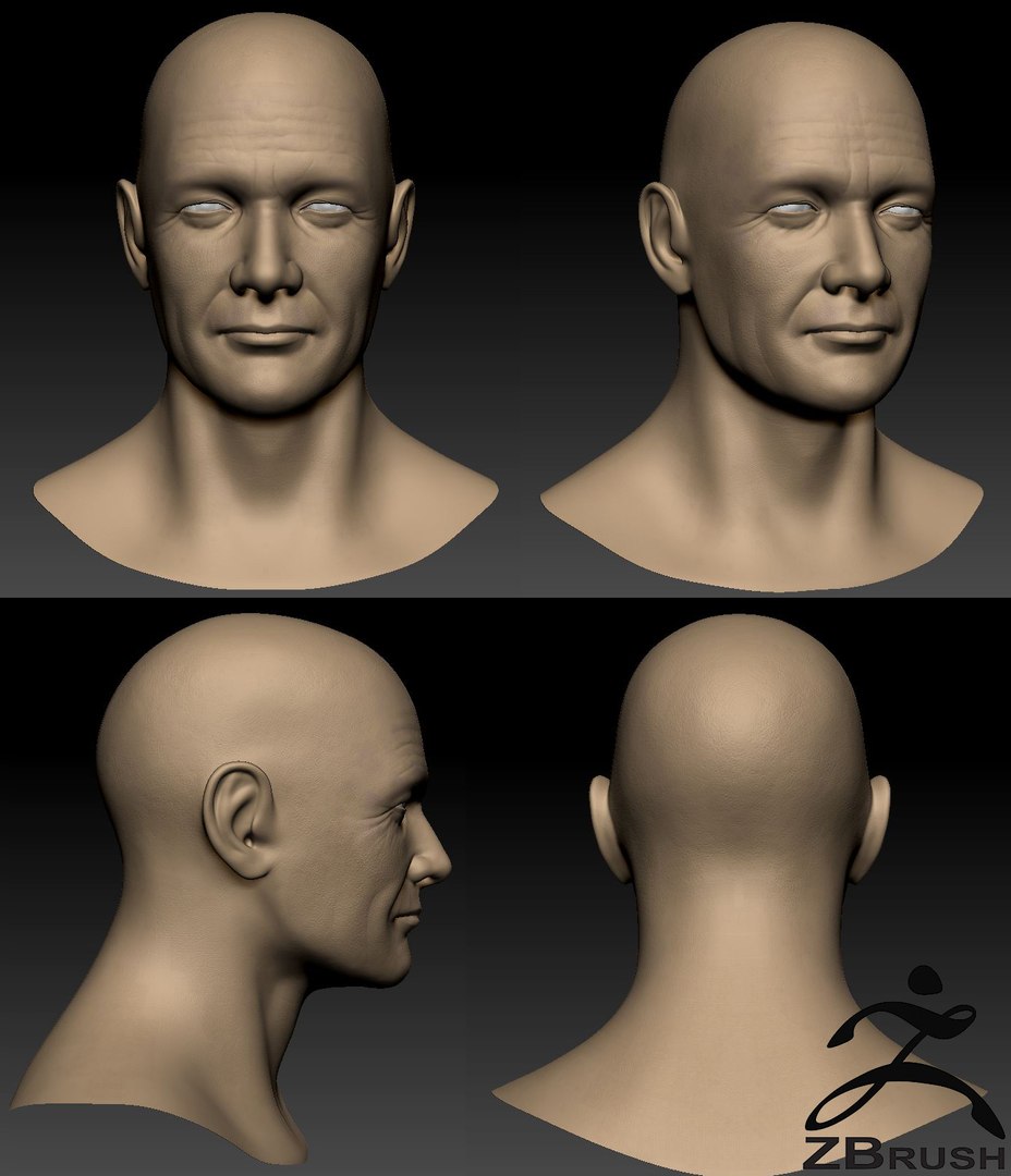 Male Head Human Skin Obj