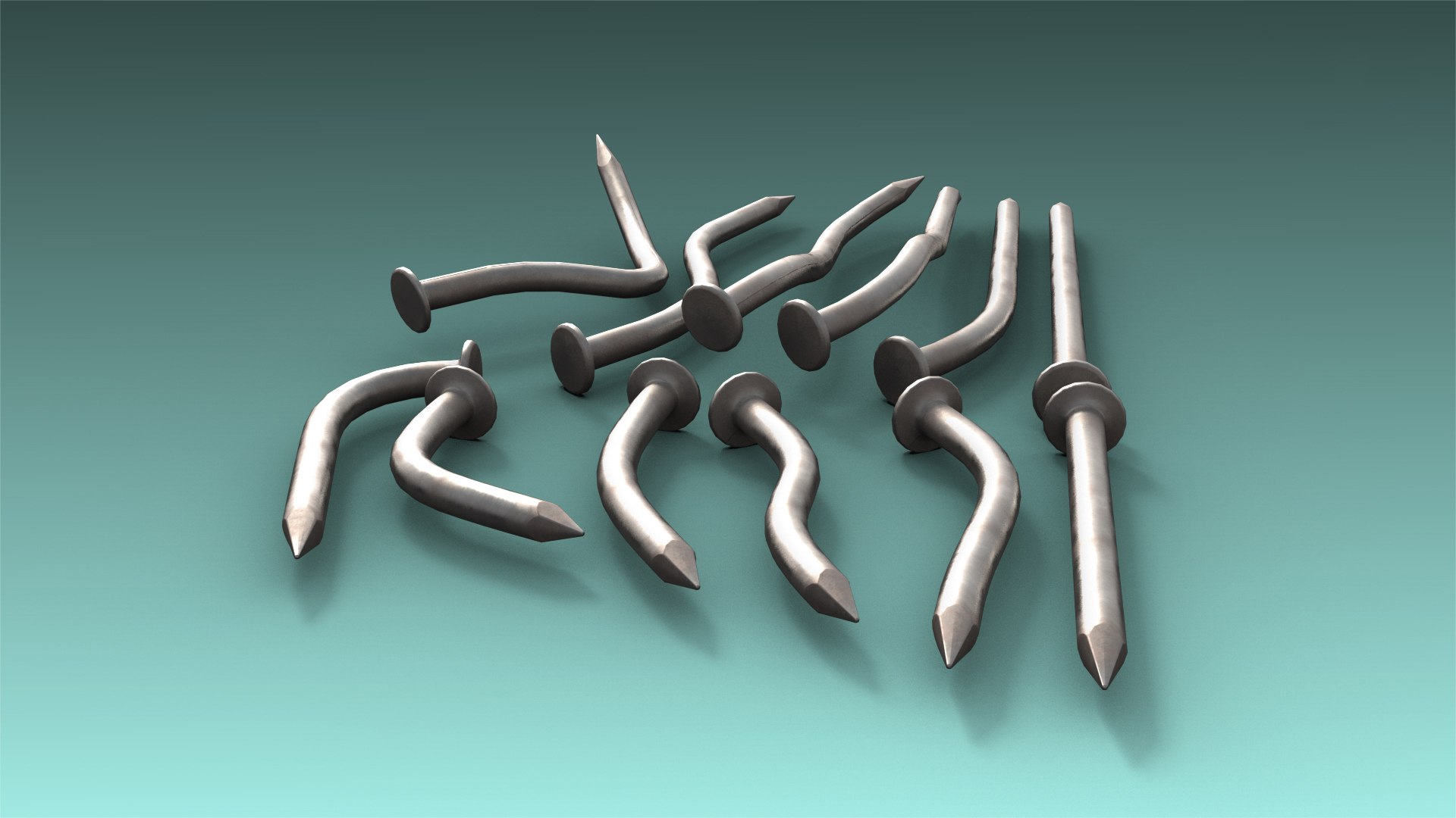 Low-poly Nails 3D - TurboSquid 1658515