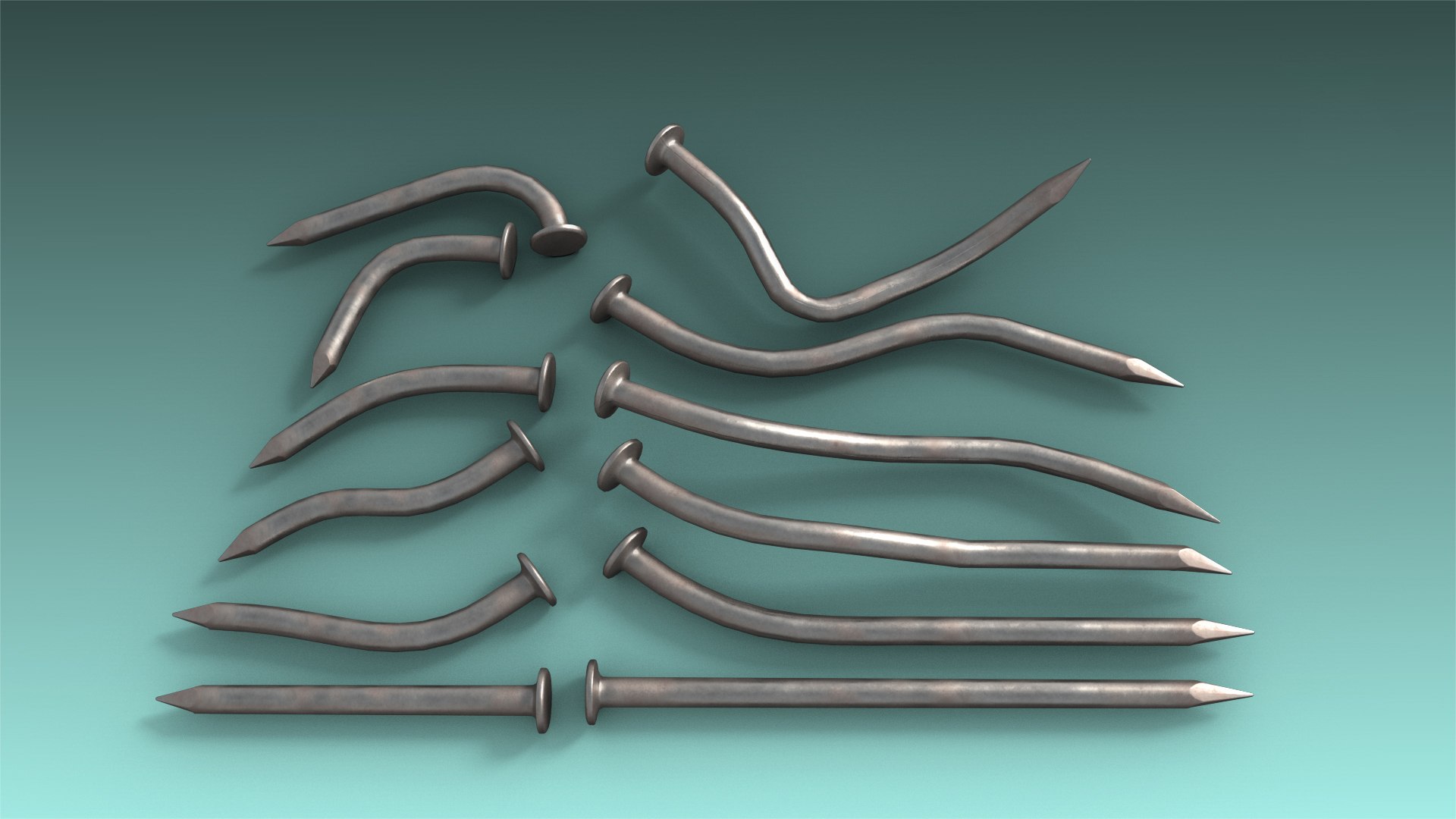 Low-poly Nails 3D - TurboSquid 1658515