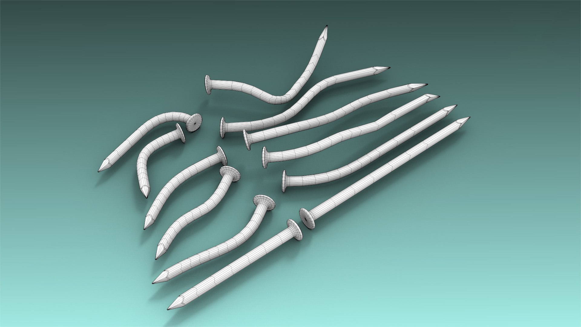 Low-poly Nails 3D - TurboSquid 1658515