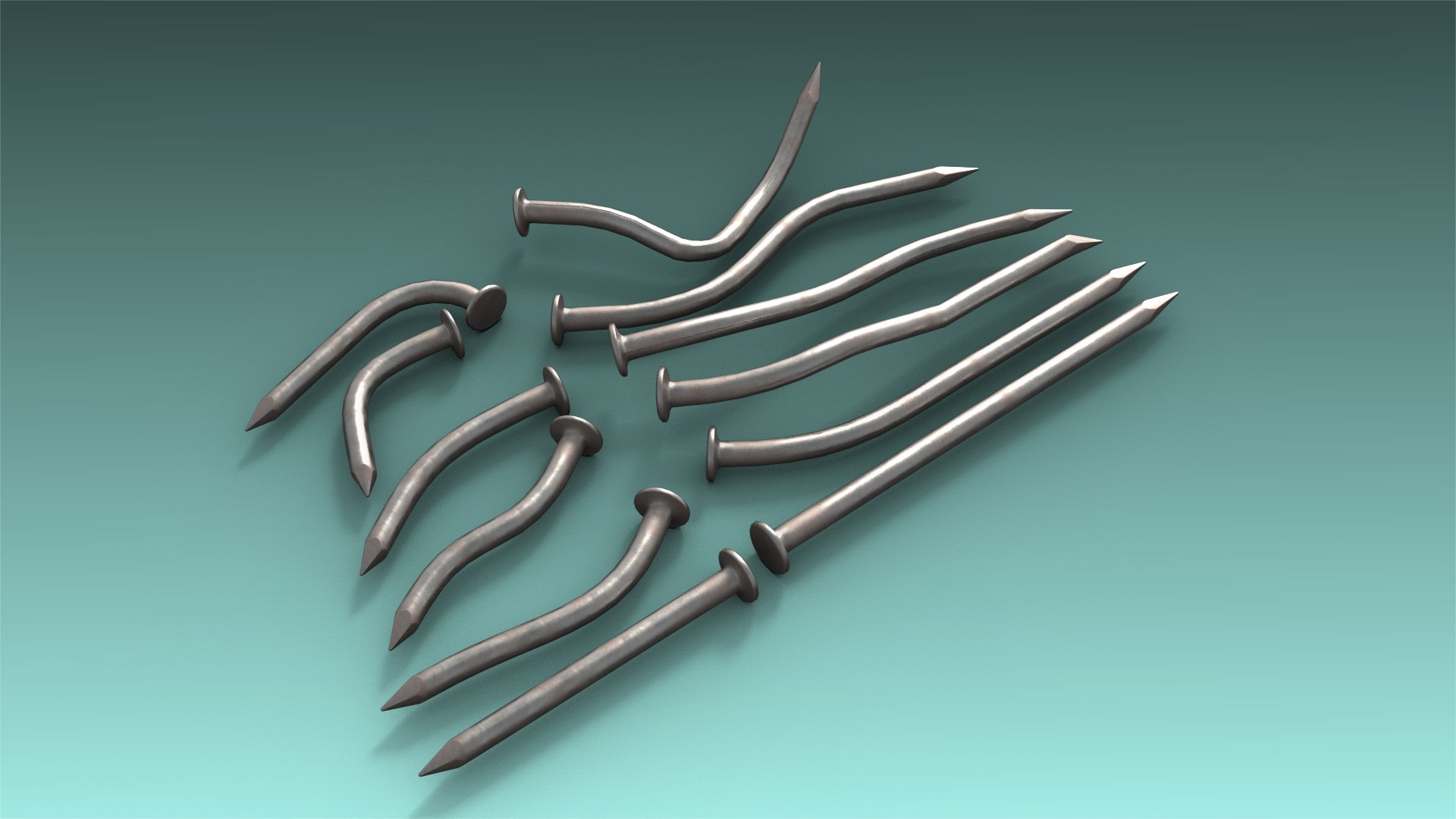 Low-poly Nails 3D - TurboSquid 1658515