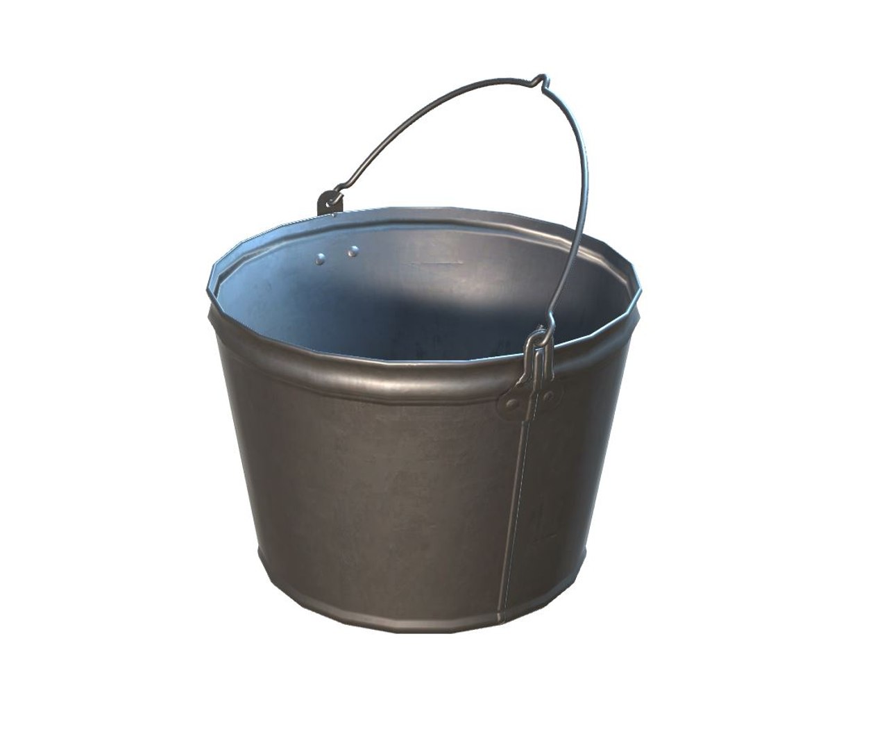 Bucket Metal Model - TurboSquid 1598244