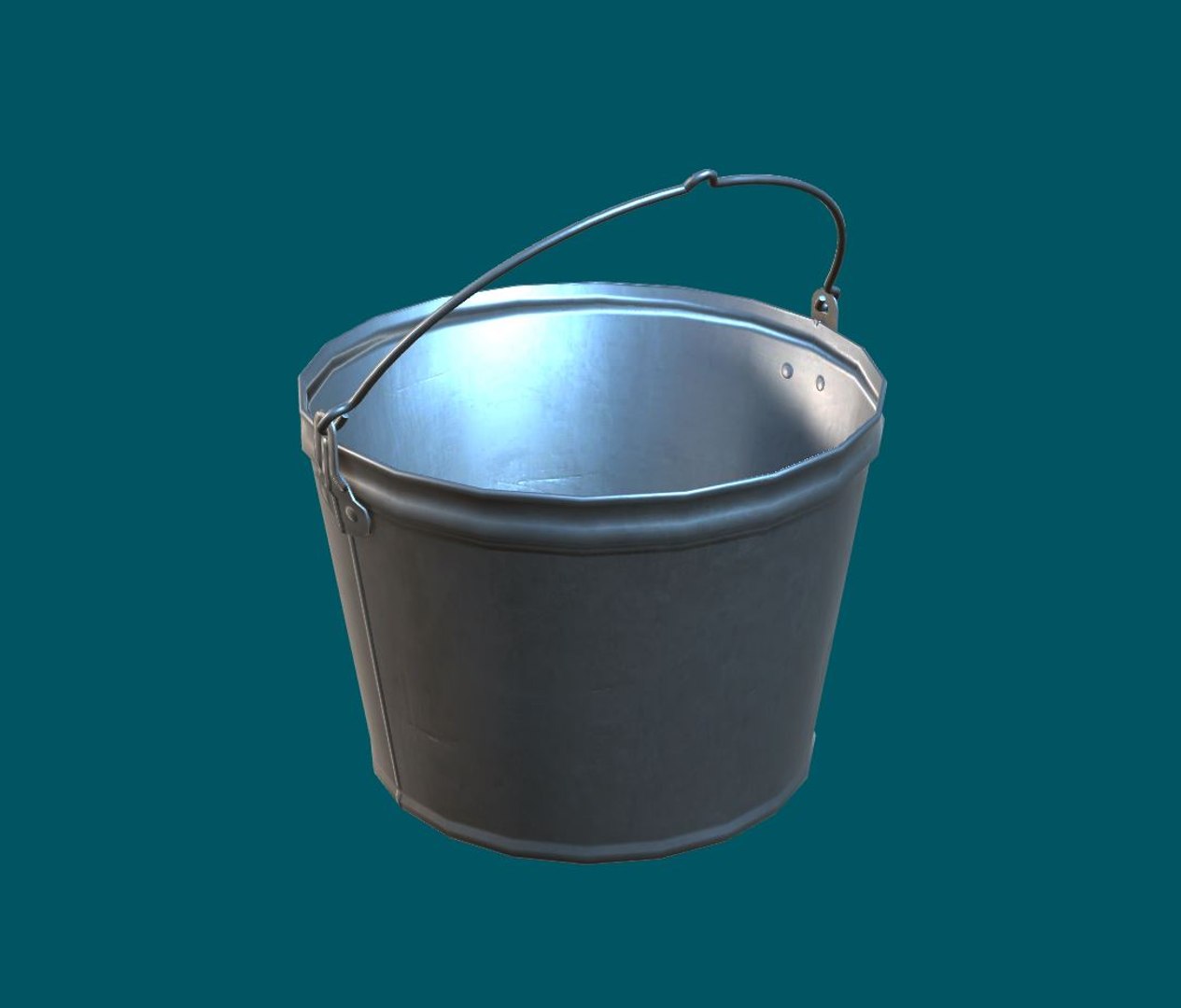 Bucket Metal Model - TurboSquid 1598244