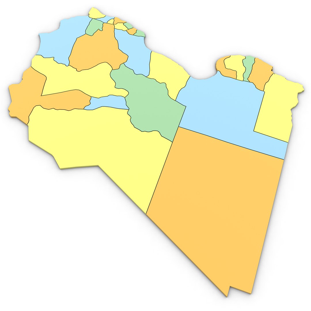 Libya Regions 3D Model - TurboSquid 1360821