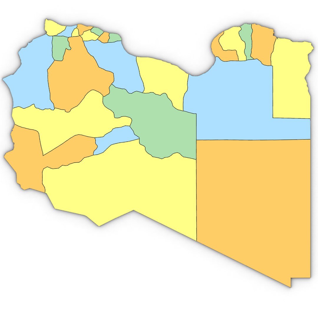 Libya Regions 3D Model - TurboSquid 1360821