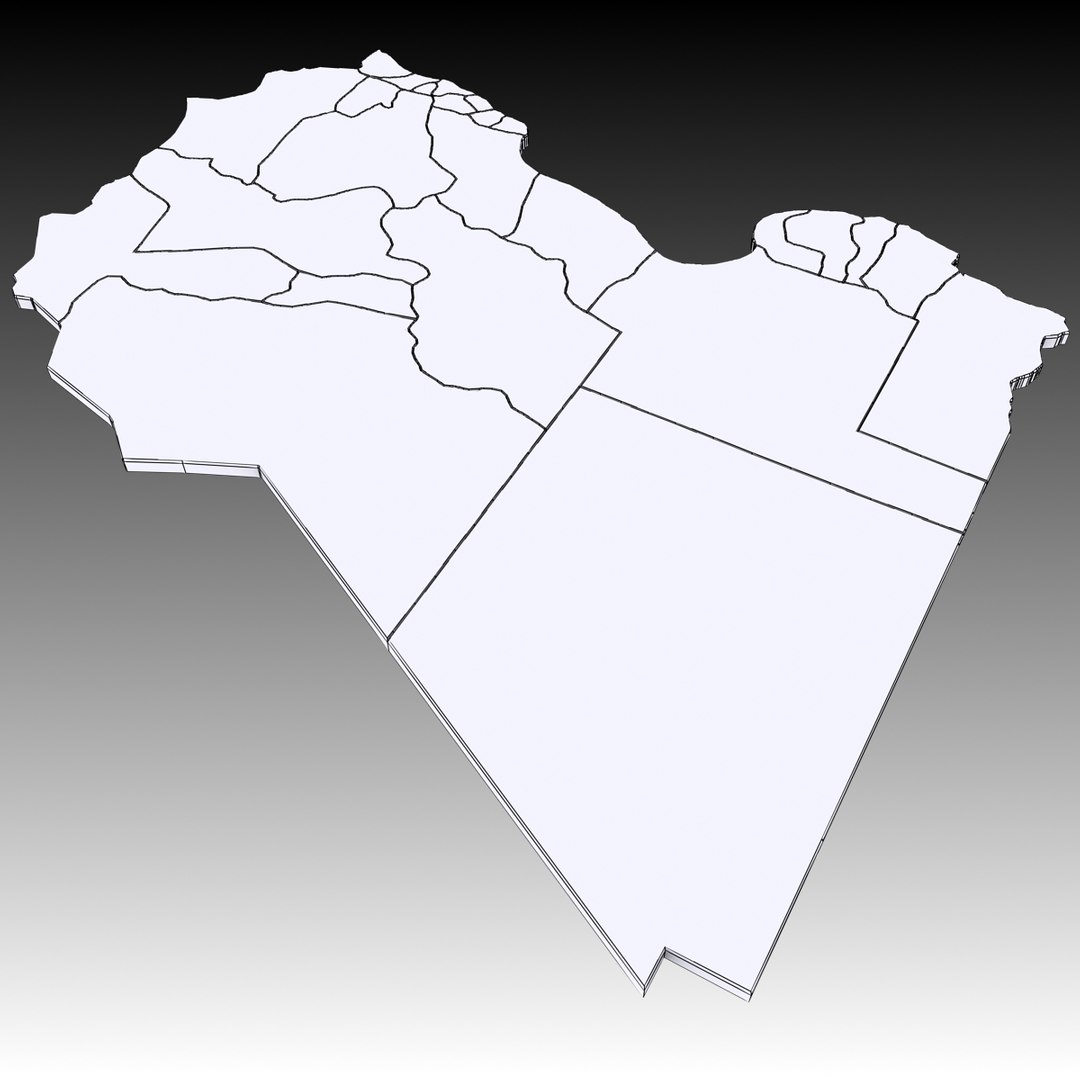 Libya Regions 3D Model - TurboSquid 1360821