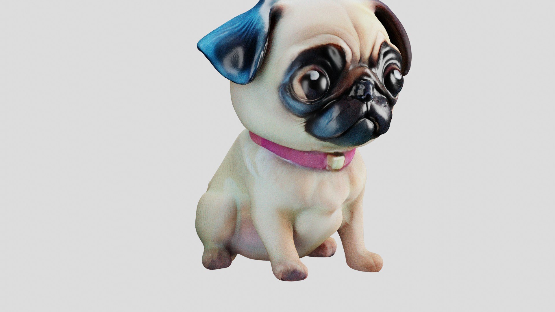 Pugsy Premium Stylized Pug 3D Model Model - TurboSquid 2401409