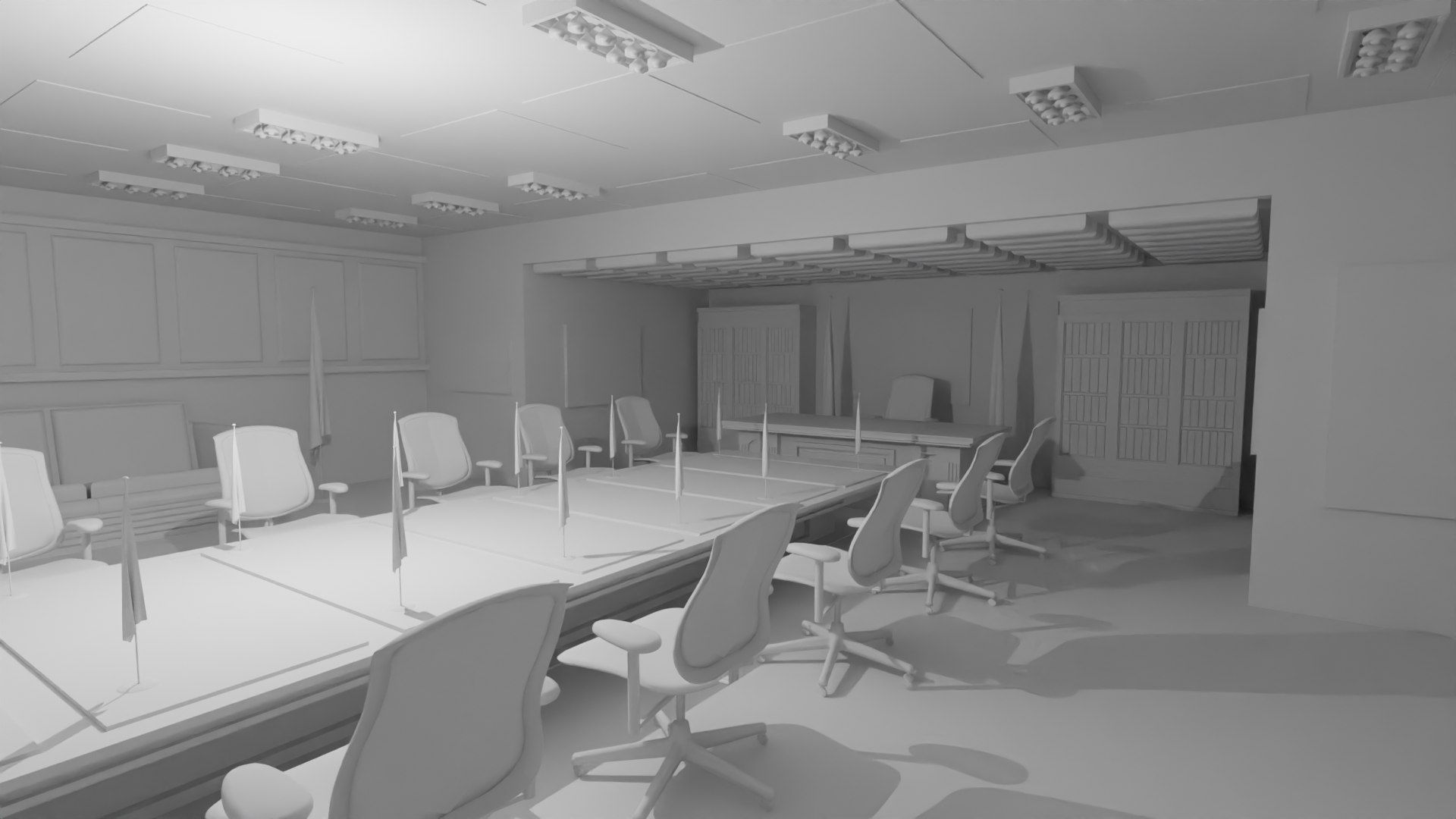3D President Office No Material model - TurboSquid 2178761
