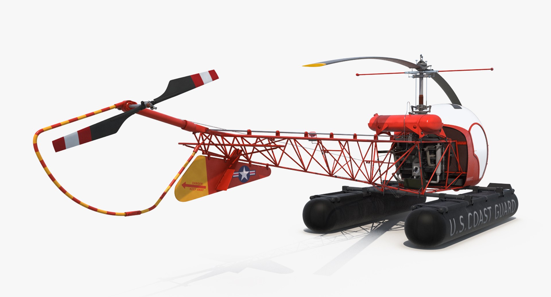 bell 47 floats uscg 3d max