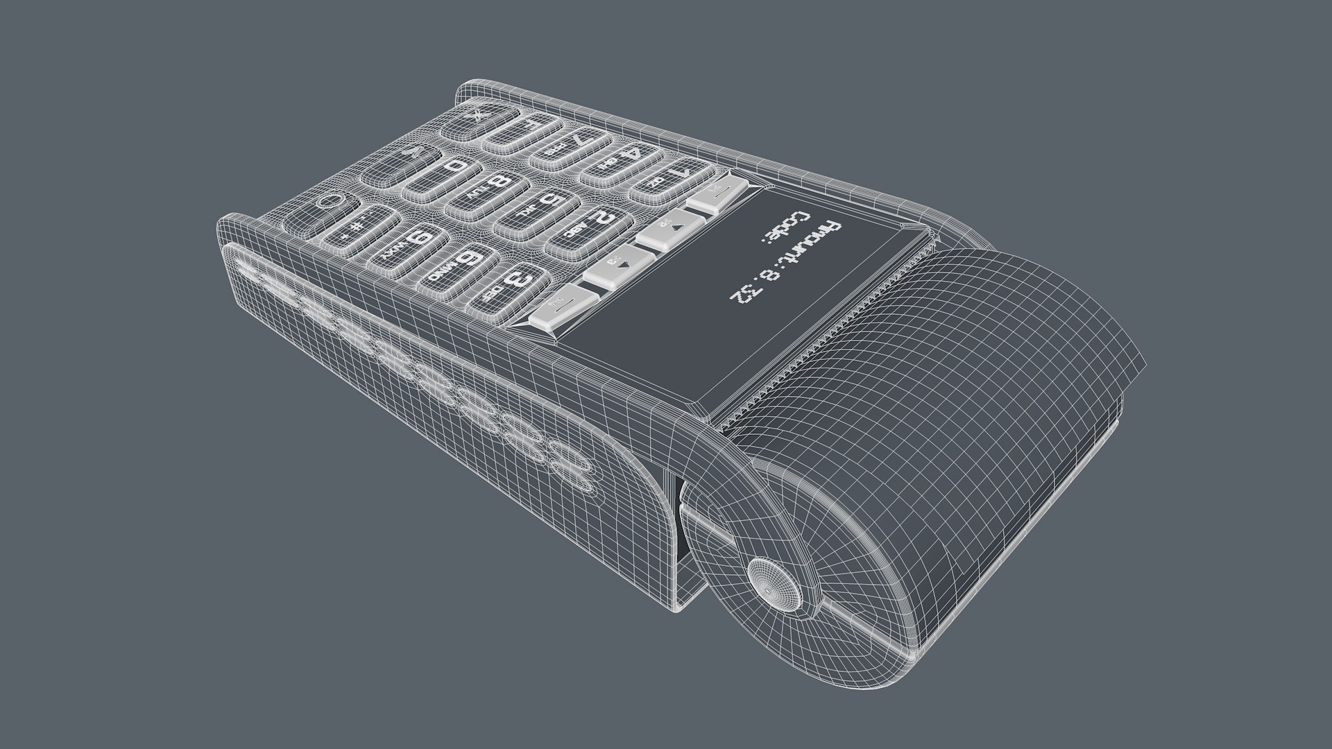 Credit Card Terminal 3d Model