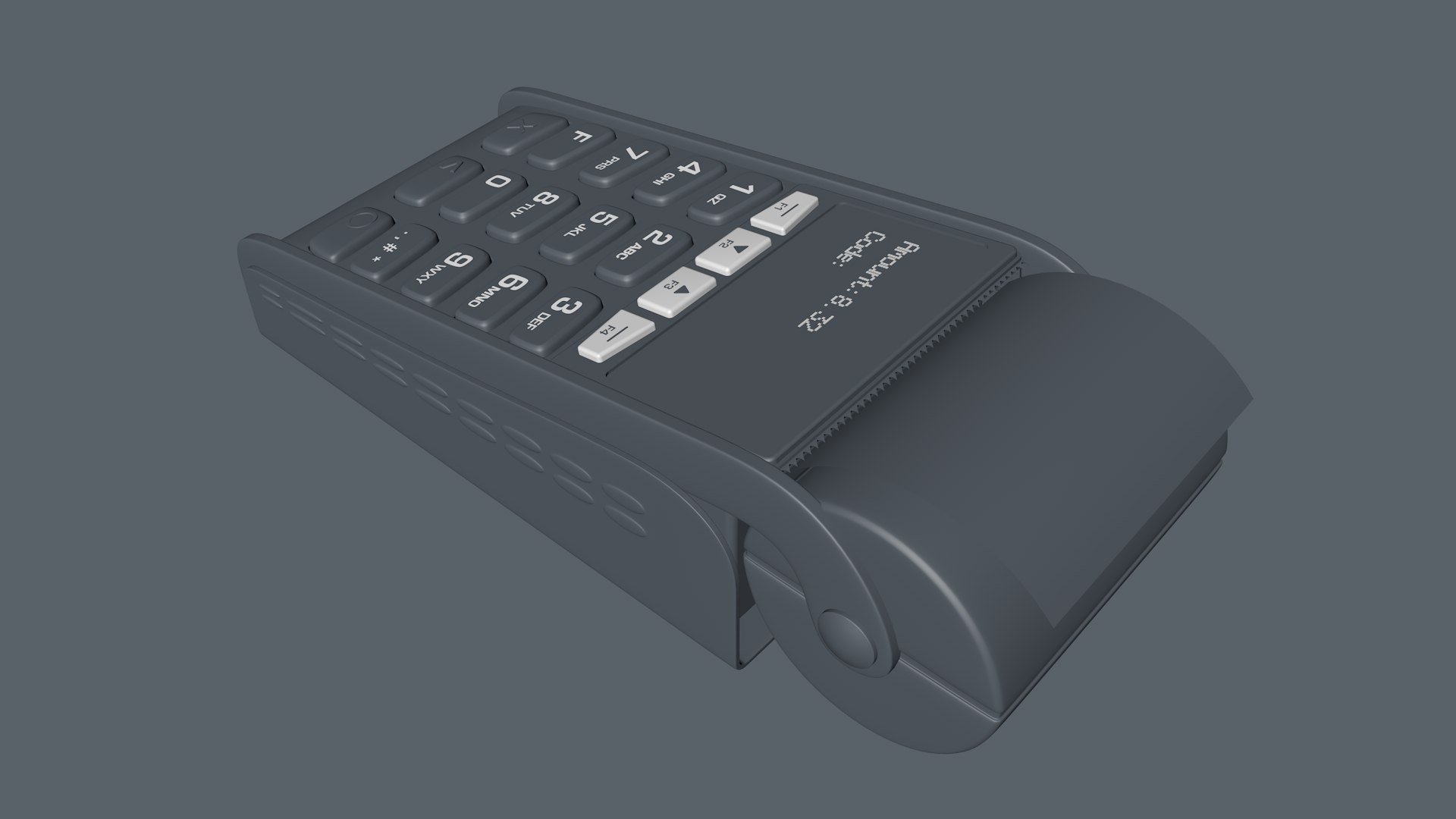 Credit Card Terminal 3d Model