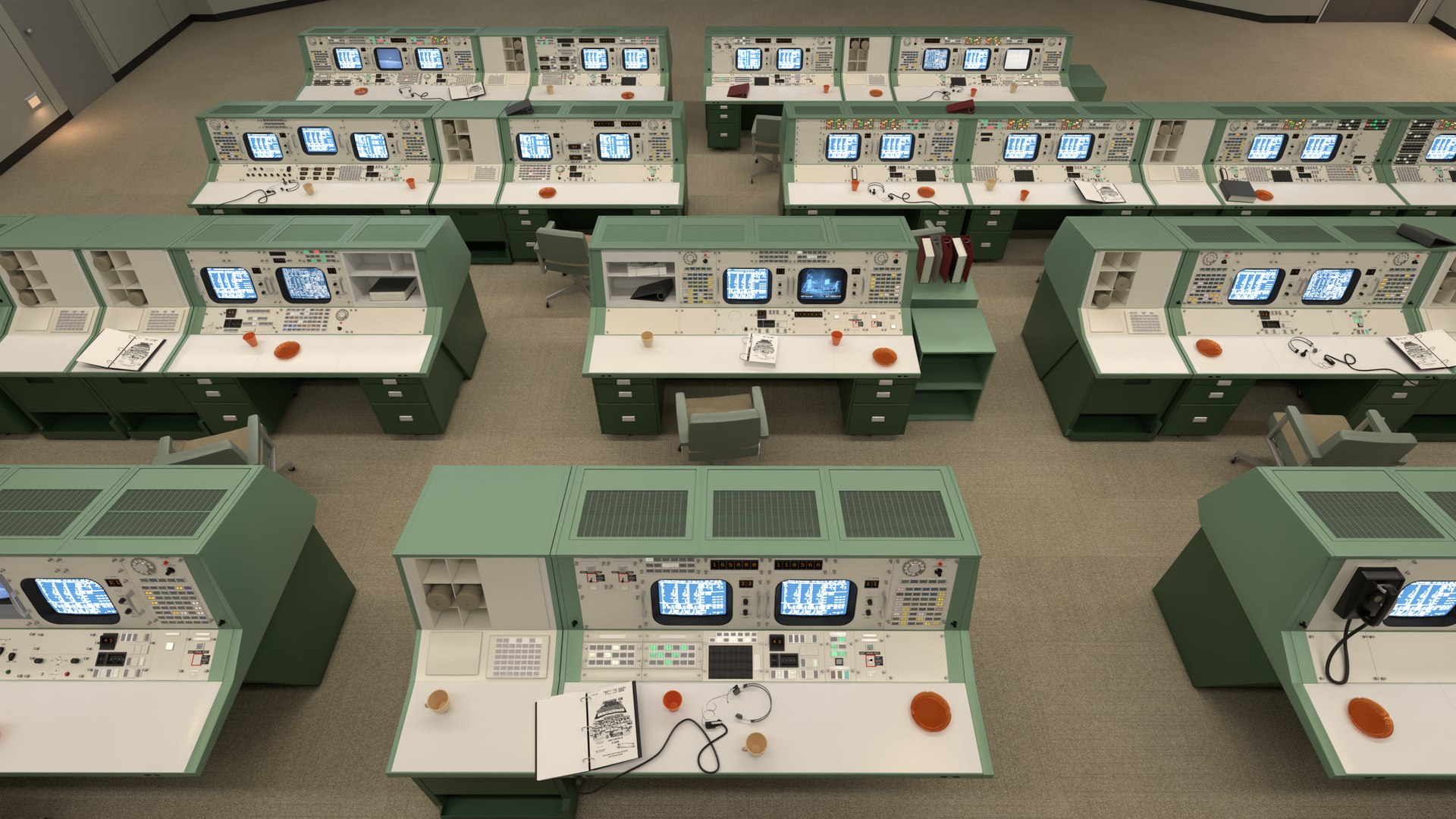 Apollo Mission Operations And Control Room 3D Model - TurboSquid 2344504
