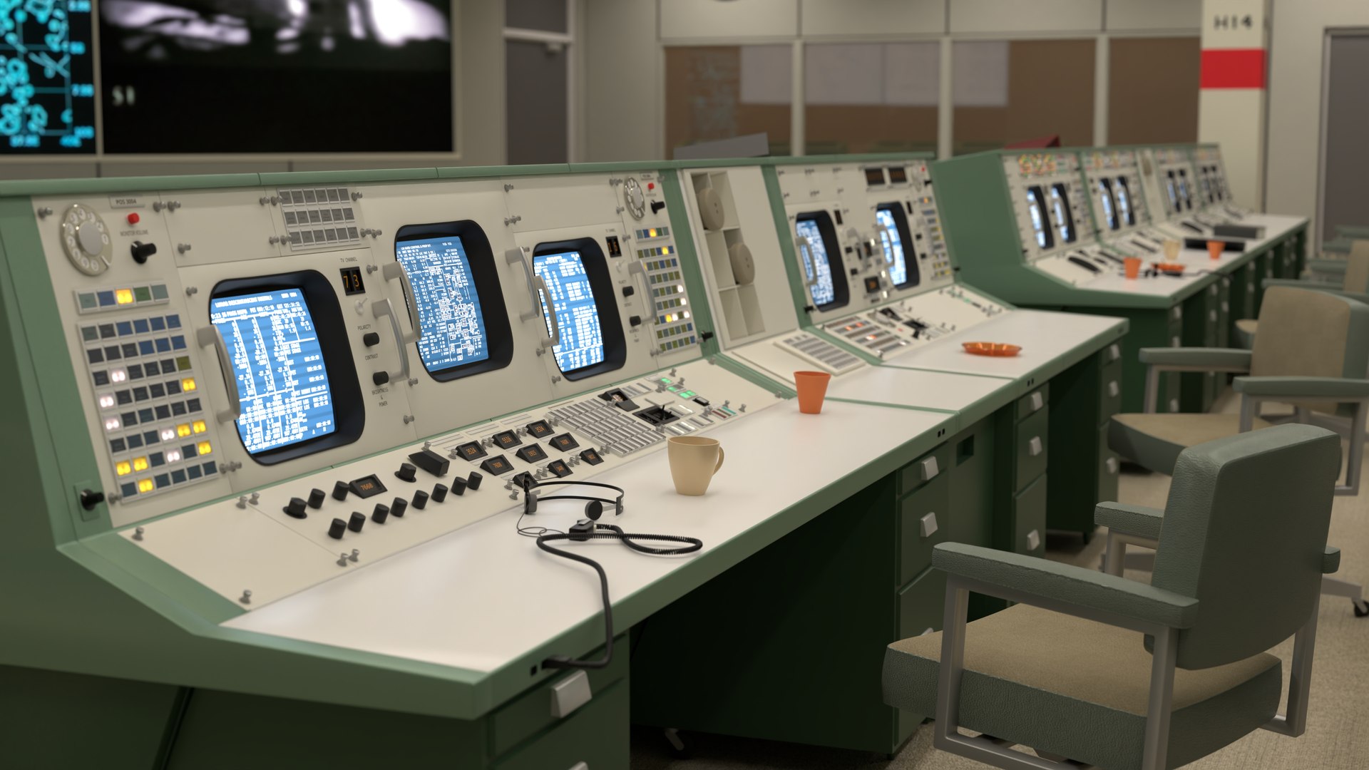 Apollo Mission Operations And Control Room 3D Model - TurboSquid 2344504