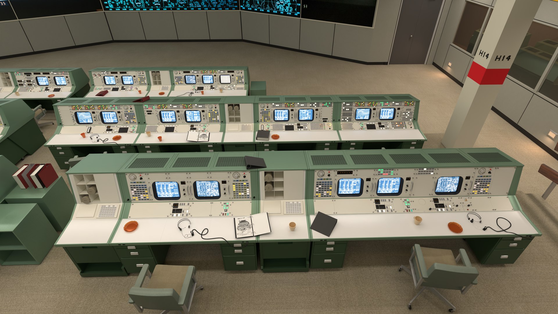 Apollo Mission Operations And Control Room 3D Model - TurboSquid 2344504