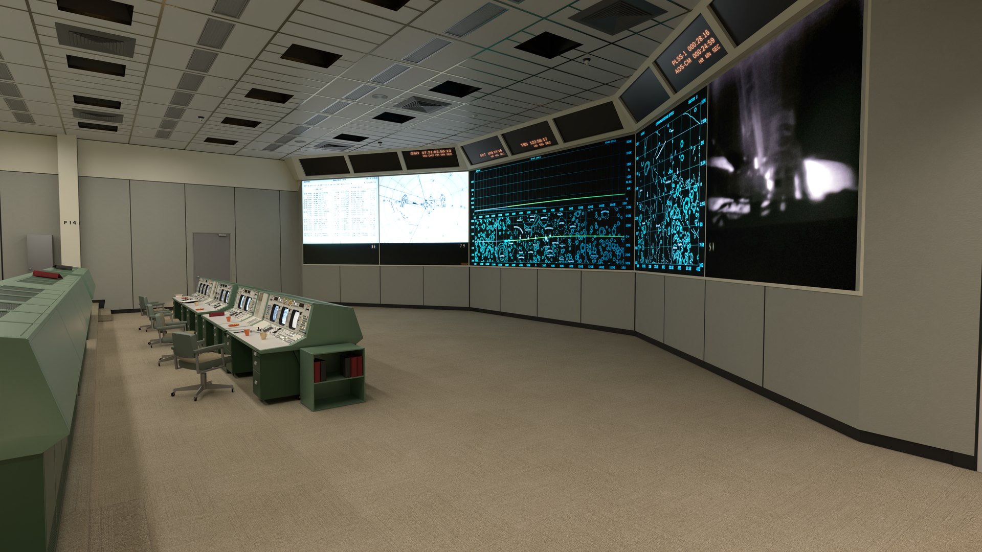 Apollo Mission Operations And Control Room 3D Model - TurboSquid 2344504