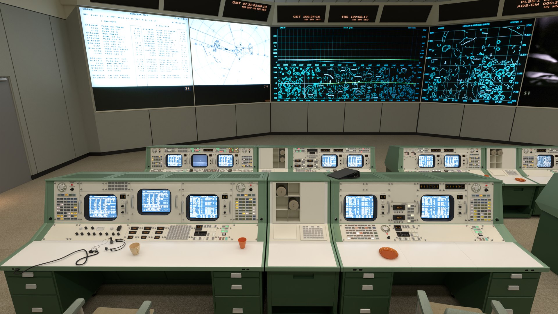 Apollo Mission Operations And Control Room 3D Model - TurboSquid 2344504