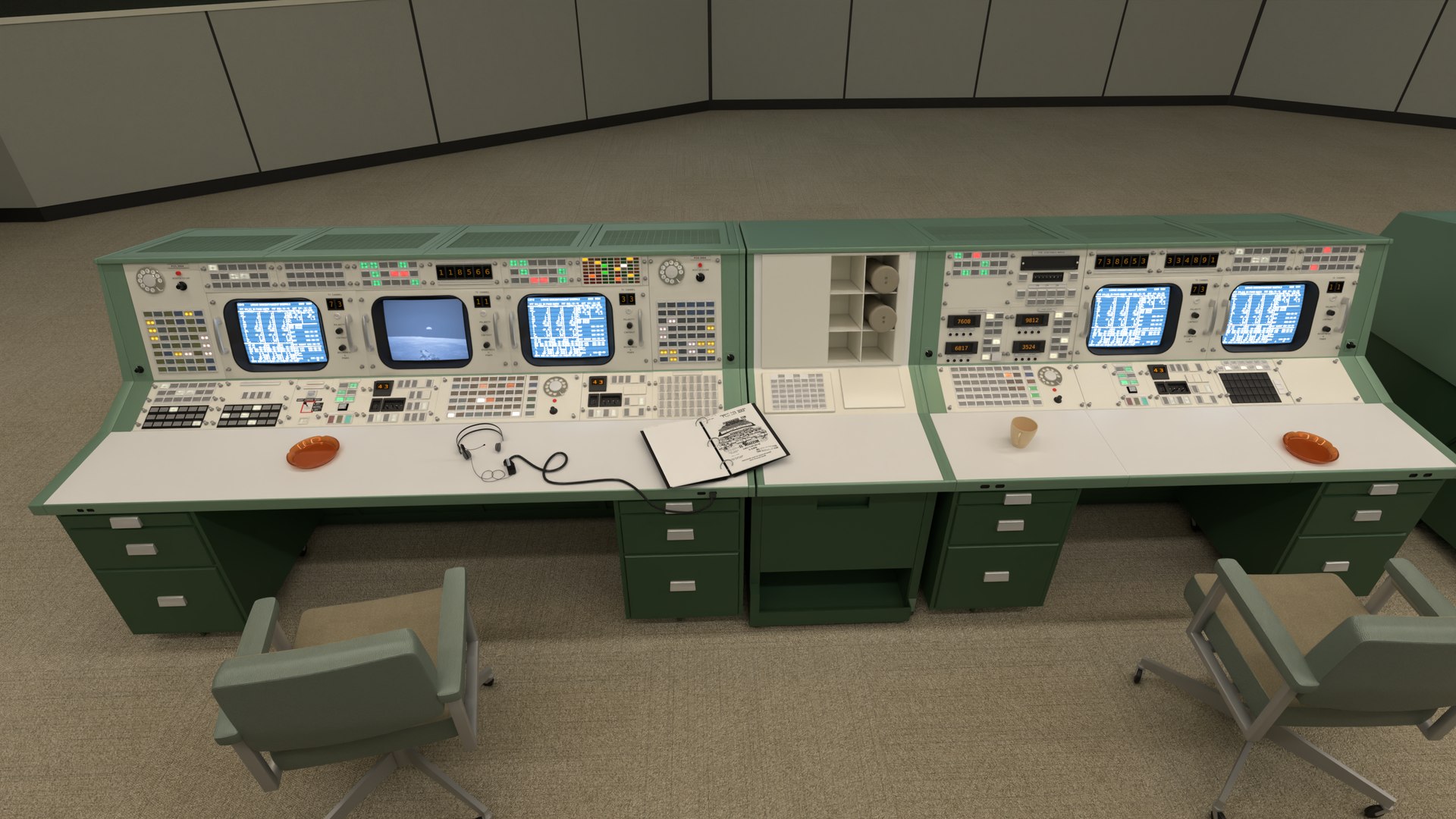 Apollo Mission Operations And Control Room 3D Model - TurboSquid 2344504