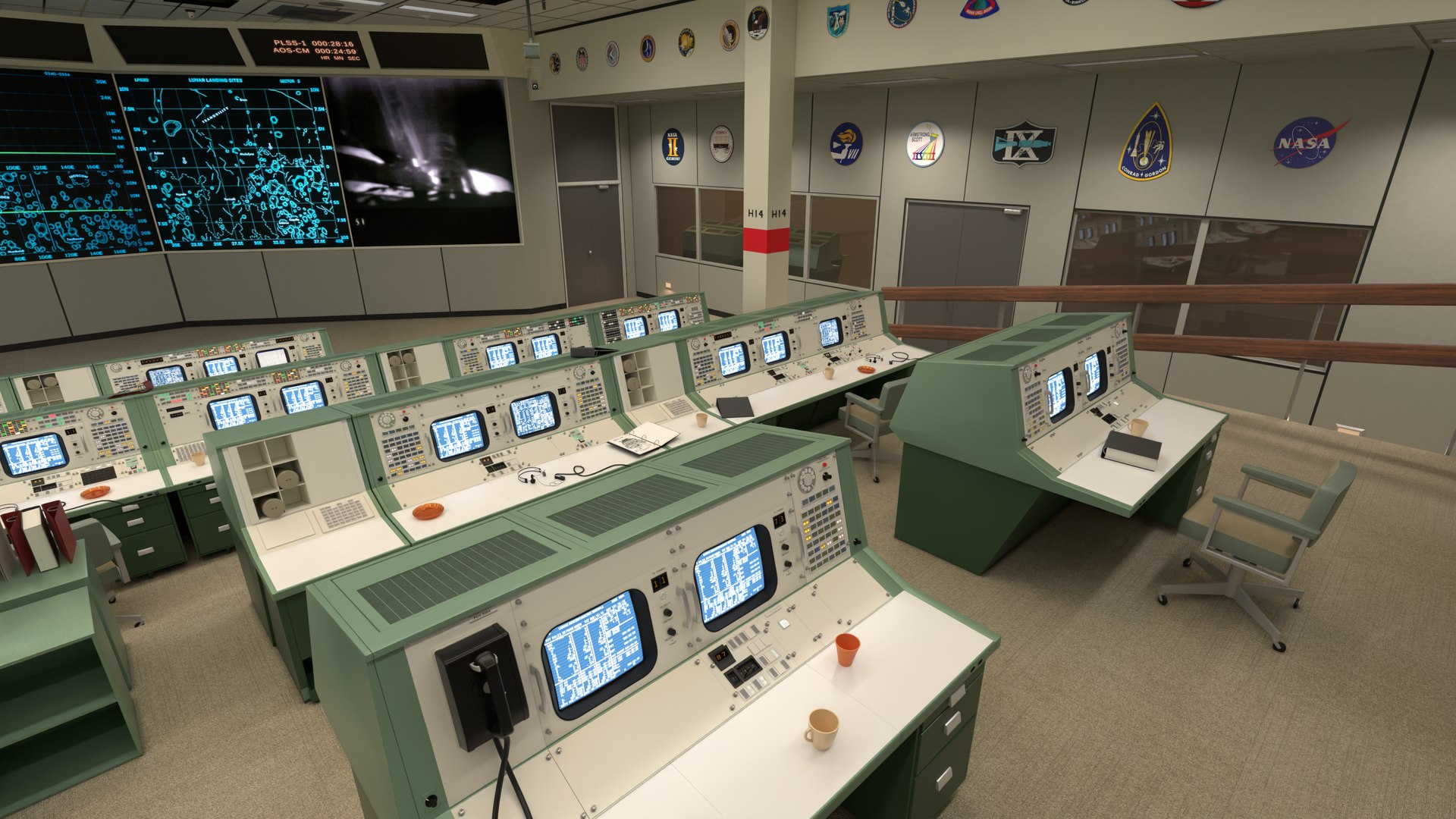 Apollo Mission Operations And Control Room 3D Model - TurboSquid 2344504
