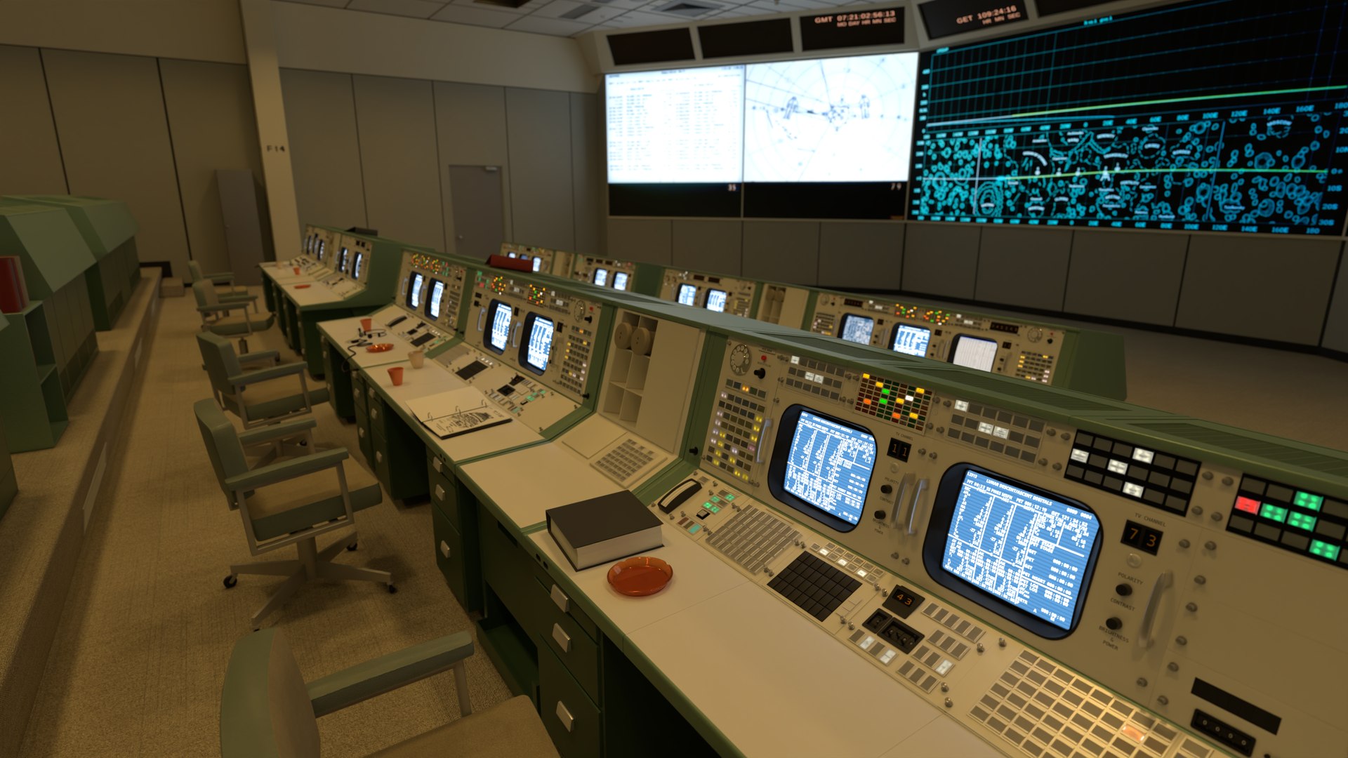 Apollo Mission Operations And Control Room 3D Model - TurboSquid 2344504