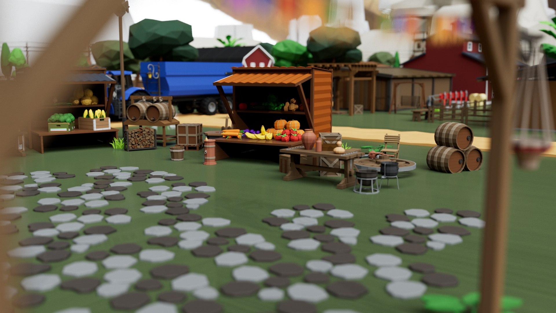 3D Farm House And Animals Mega Pack For Game Ready - TurboSquid 2334523