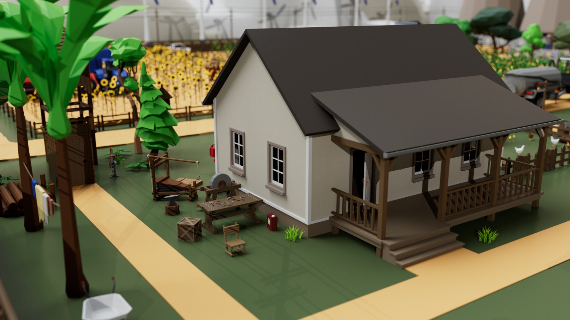 3D Farm House And Animals Mega Pack For Game Ready - TurboSquid 2334523