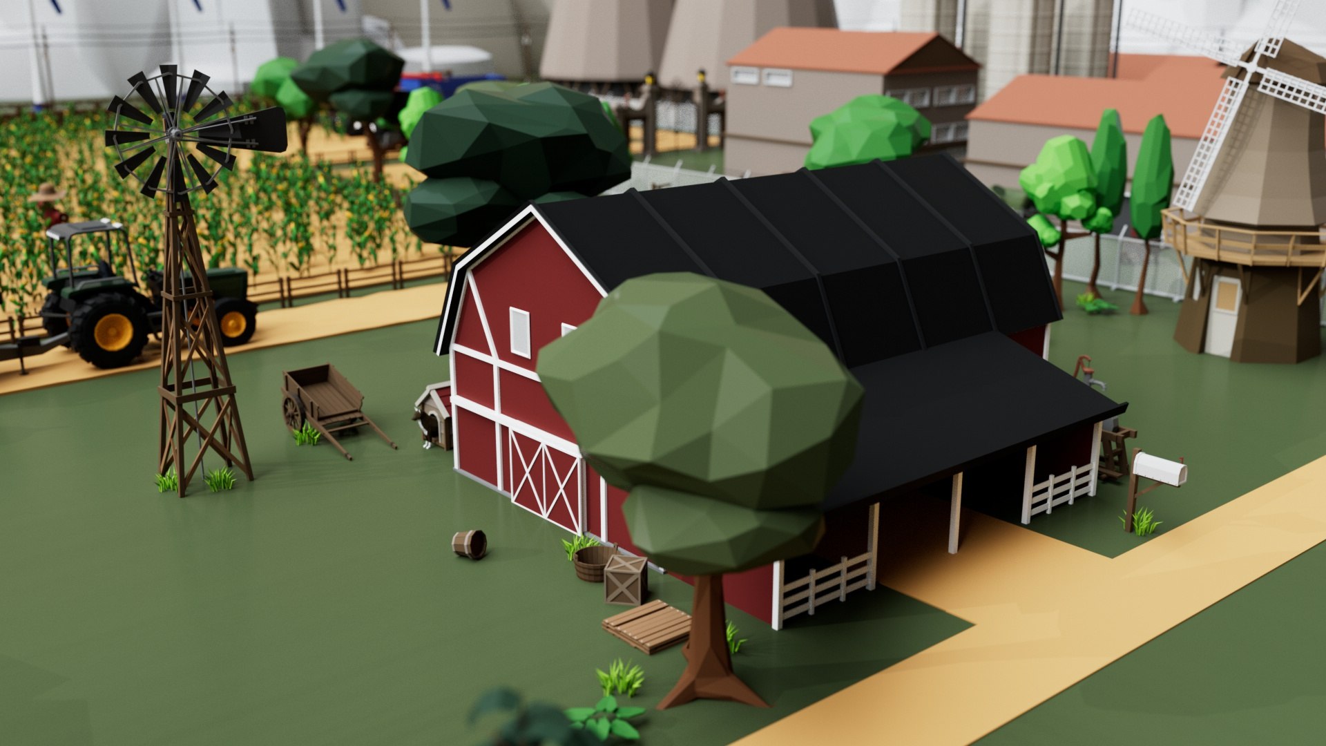 3D Farm House And Animals Mega Pack For Game Ready - TurboSquid 2334523