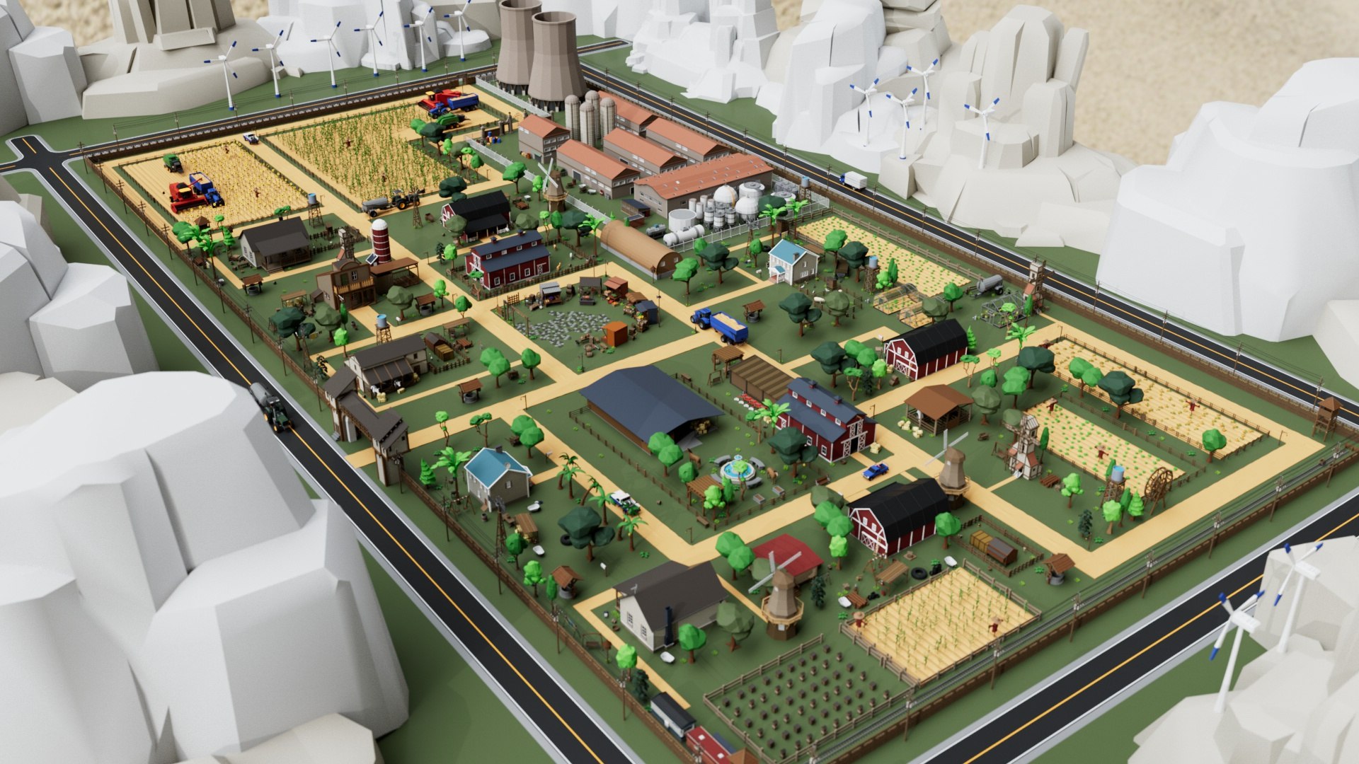 3D Farm House And Animals Mega Pack For Game Ready - TurboSquid 2334523