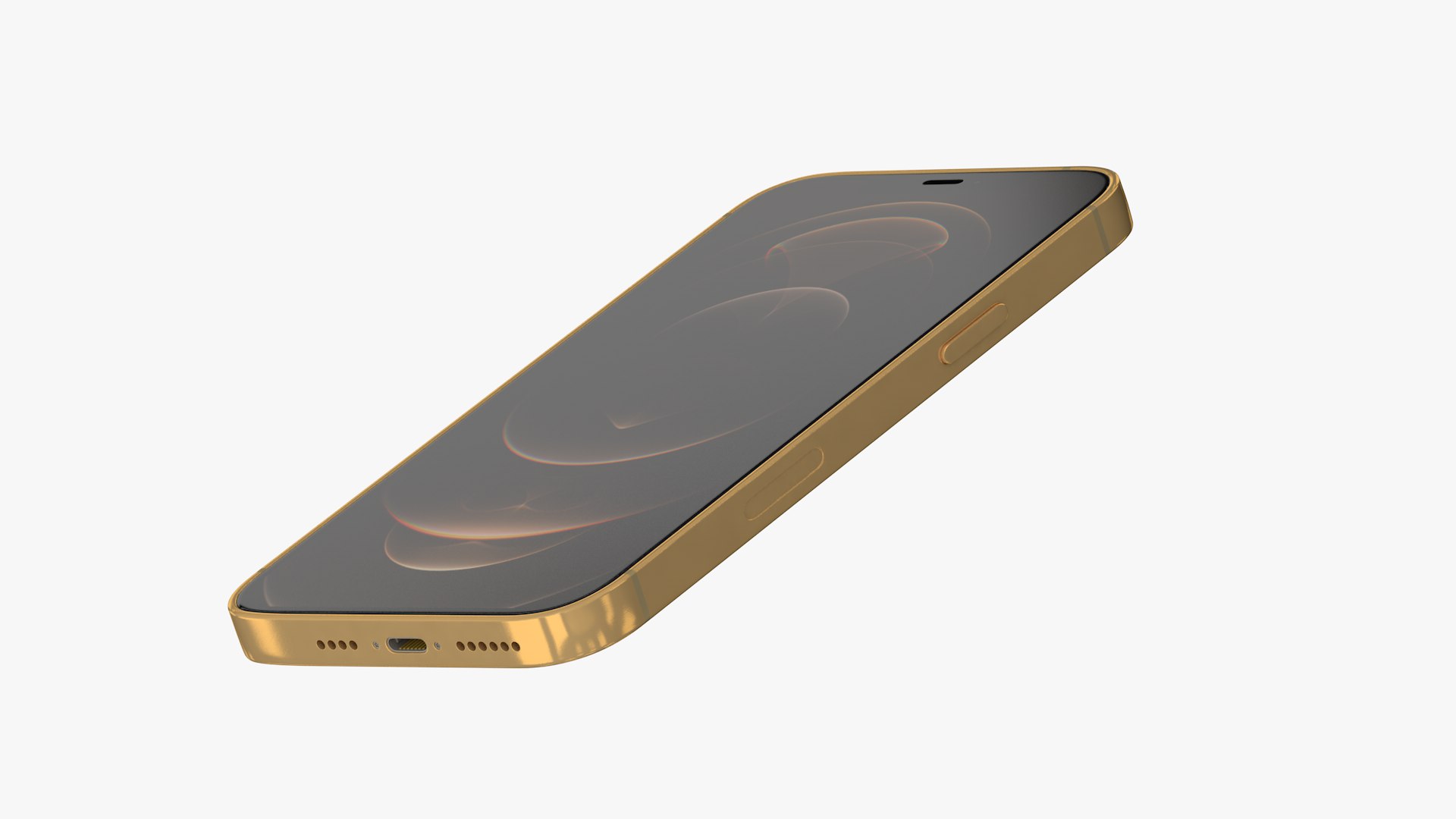 Apple IPhone 12 Pro Max Gold 8K 3D Model - TurboSquid 1726091