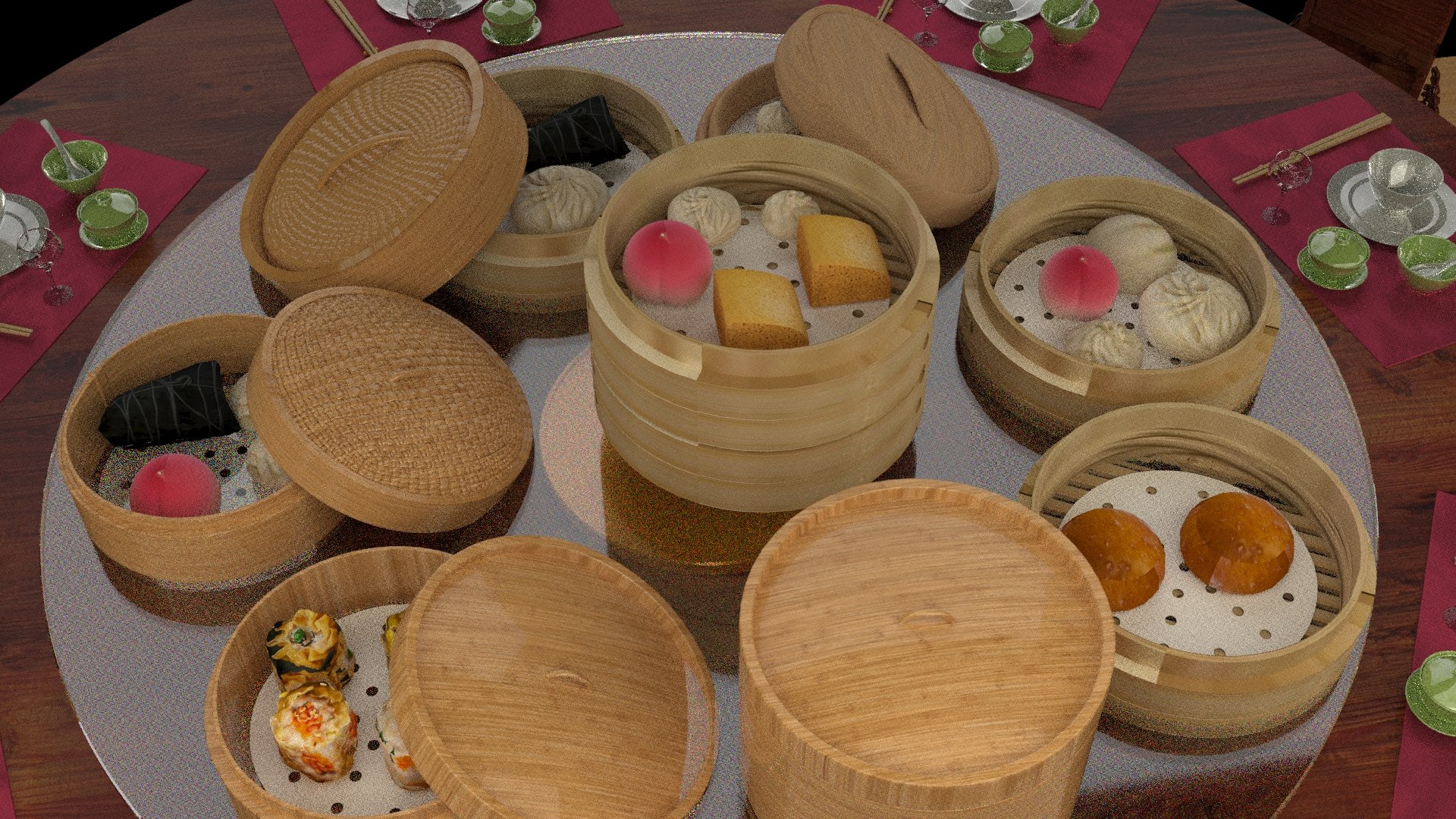 Chinese Dim-sum 3D - TurboSquid 2142129