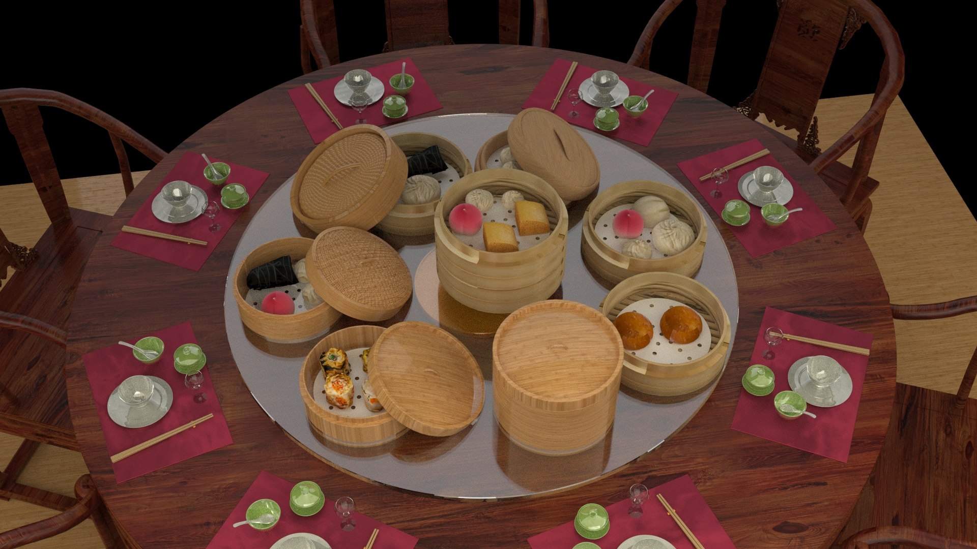Chinese Dim-sum 3D - TurboSquid 2142129