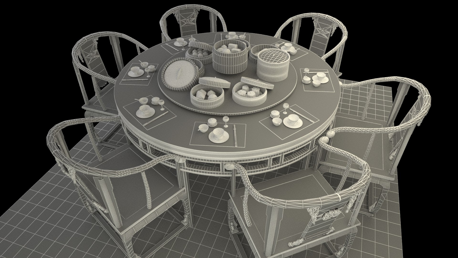 Chinese Dim-sum 3D - TurboSquid 2142129