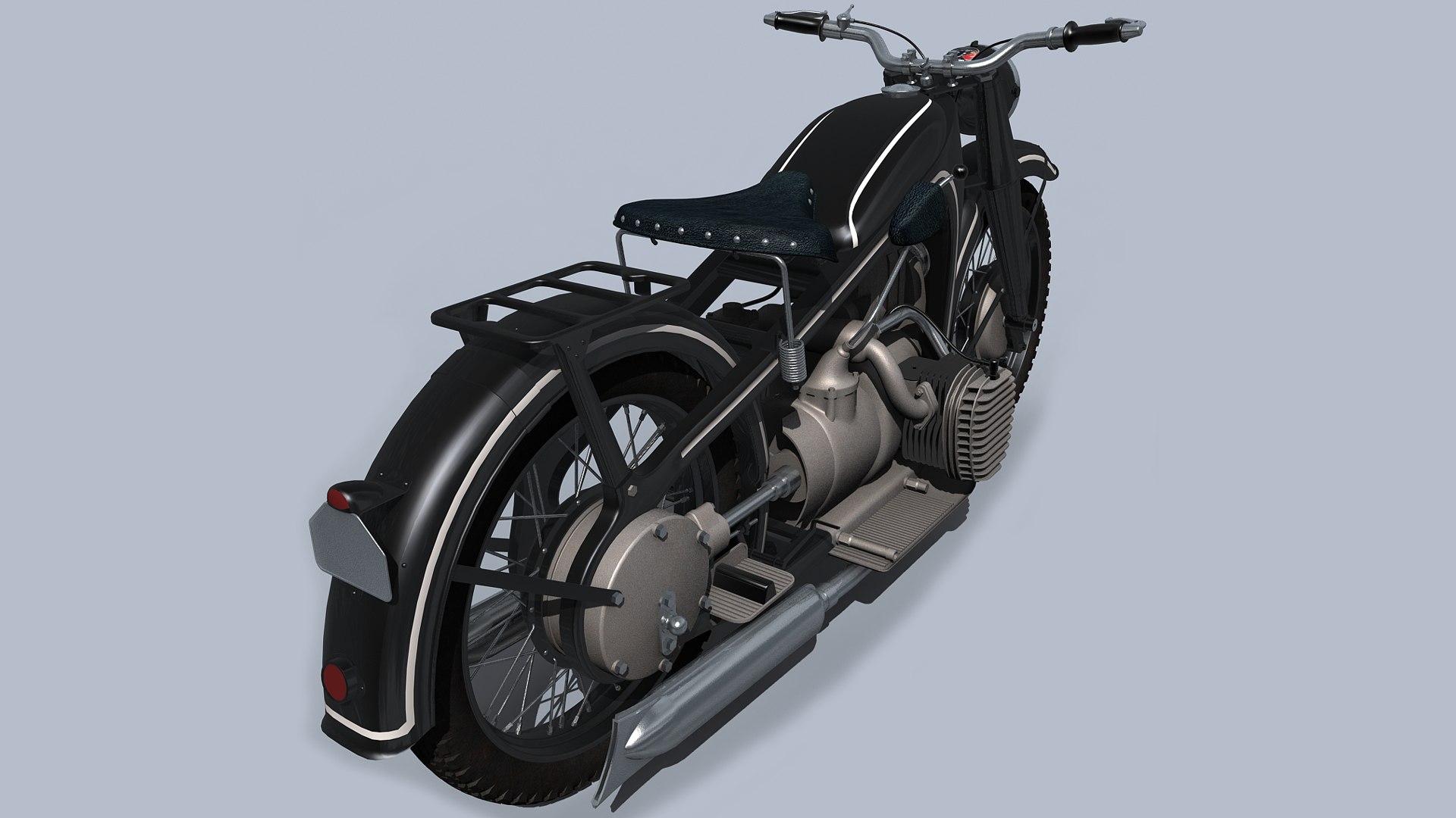 3D Retro Motorcycle - TurboSquid 1722787
