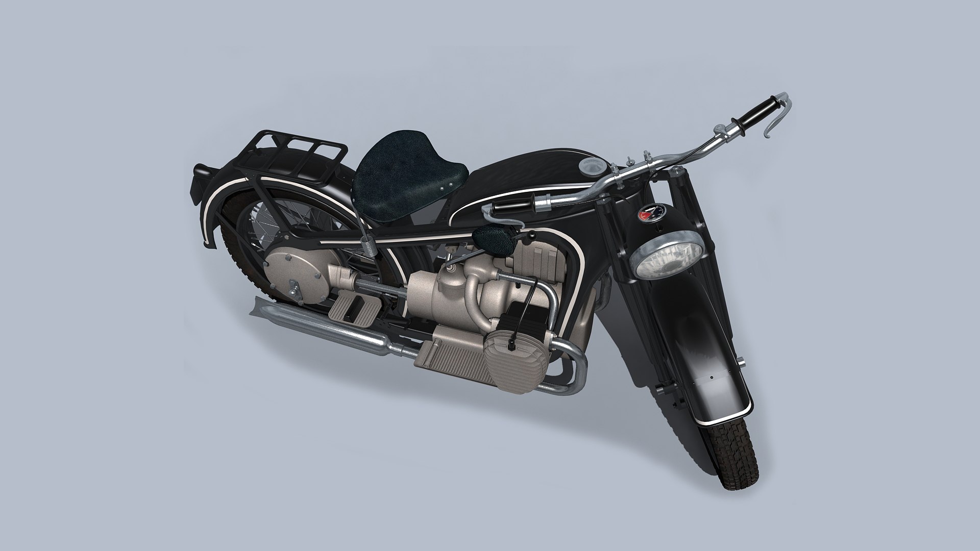 3D Retro Motorcycle - TurboSquid 1722787