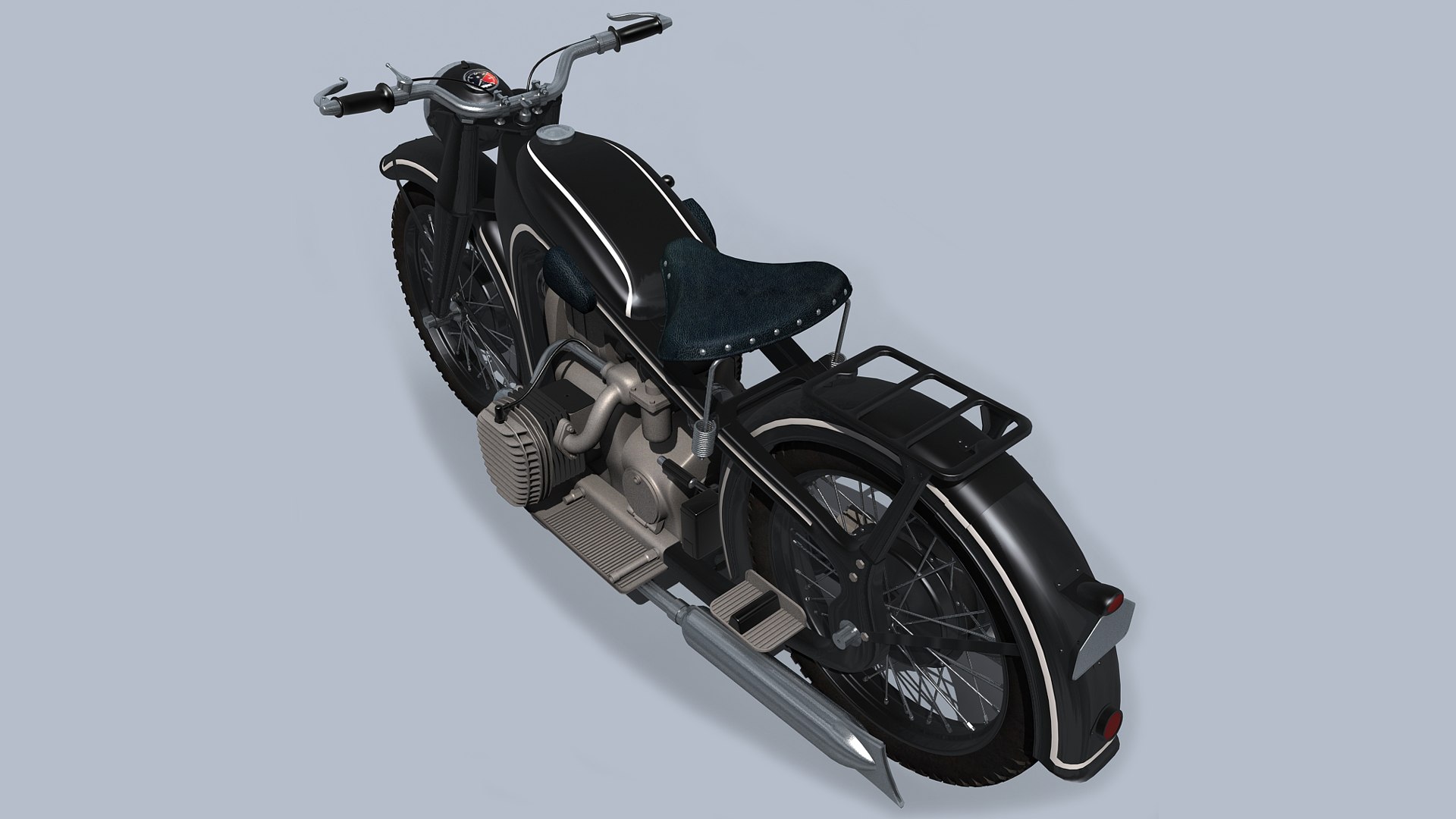 3D Retro Motorcycle - TurboSquid 1722787