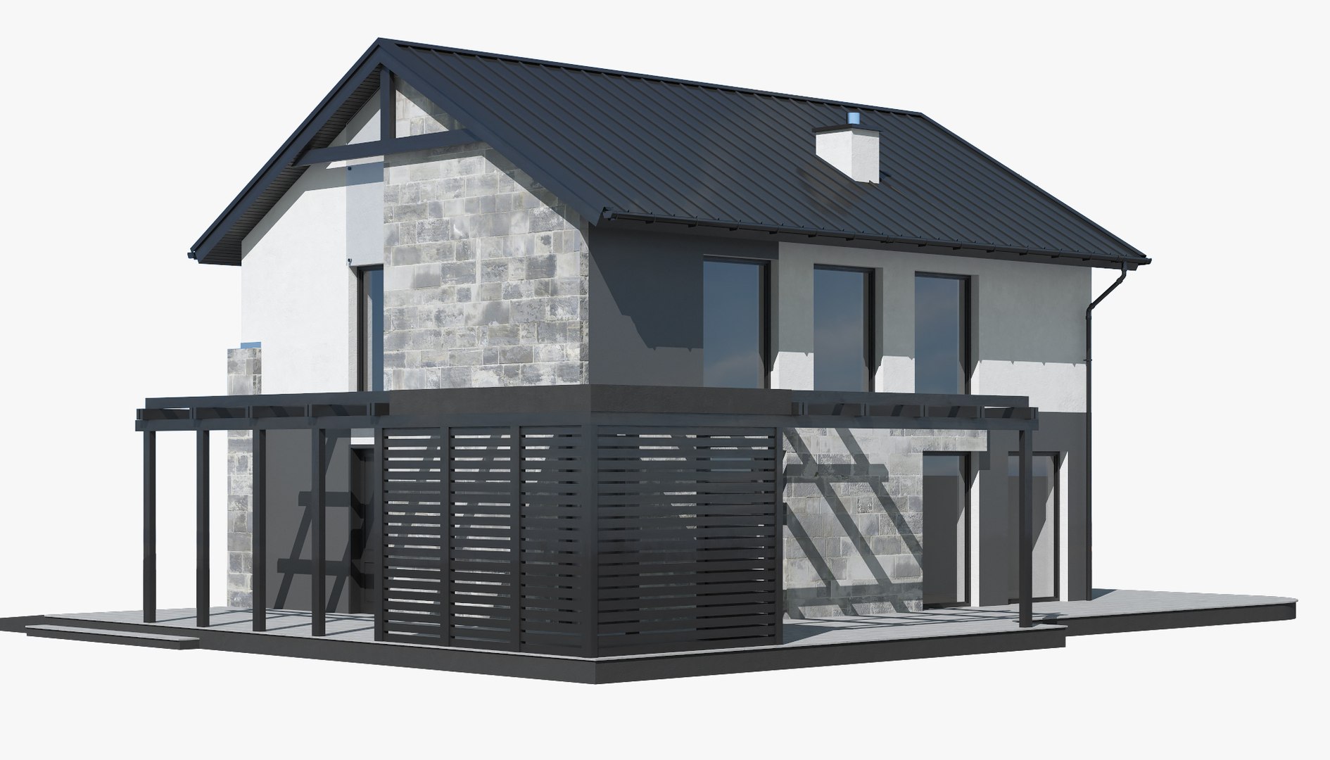 3D Cottage Model - TurboSquid 1317851
