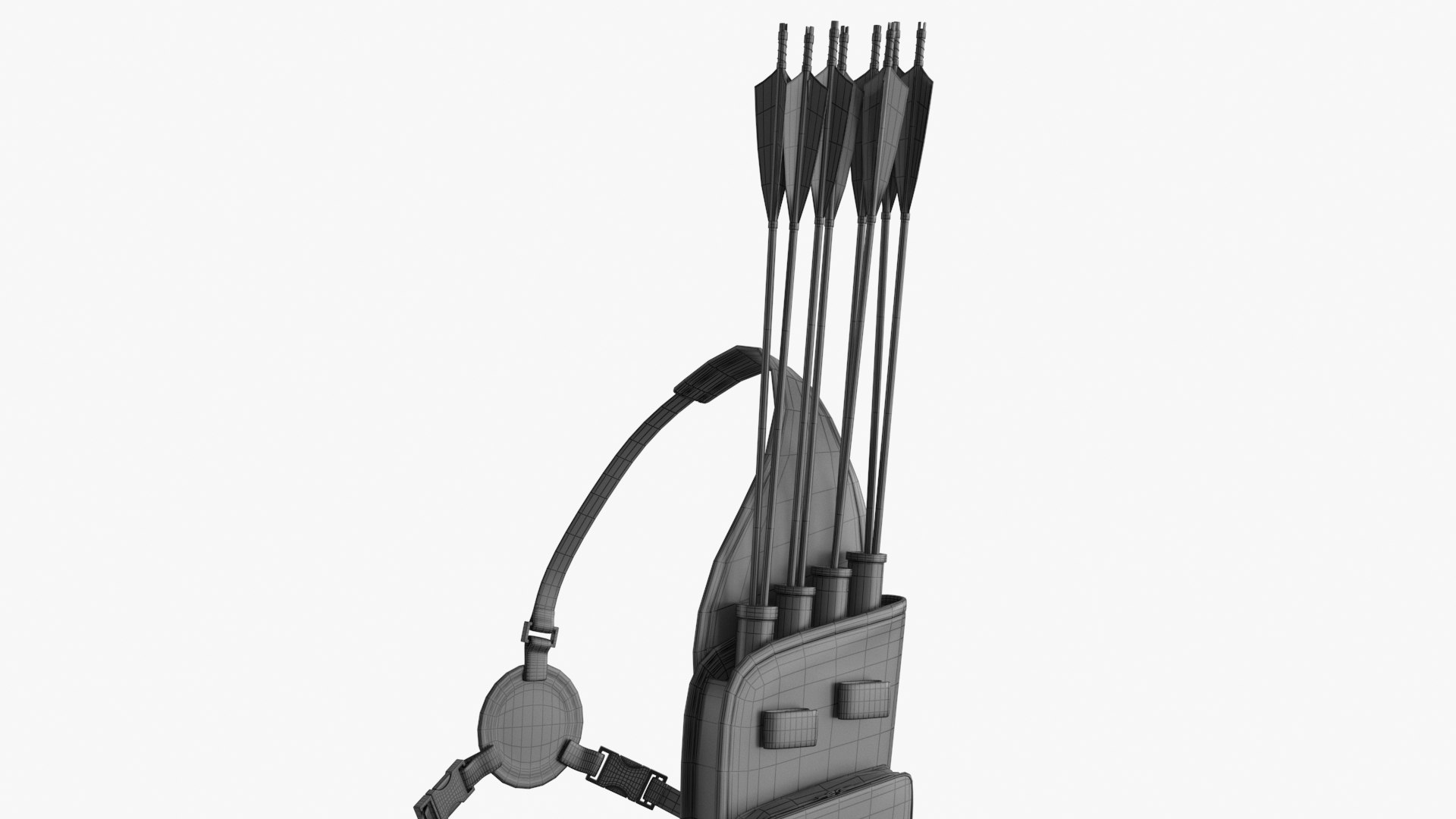 3D Bow With Quiver and Arrow - TurboSquid 2053286