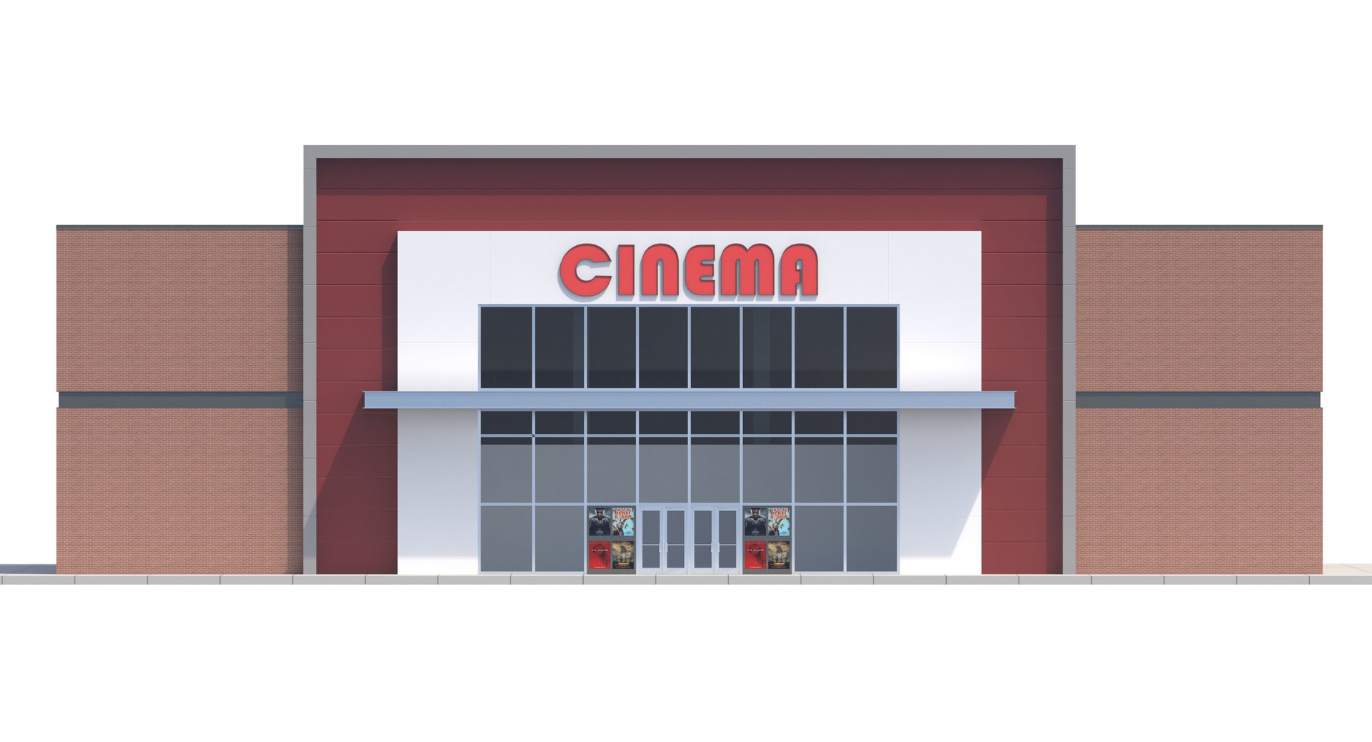 Commercial Movie Theater Building 3D Model - TurboSquid 1263268