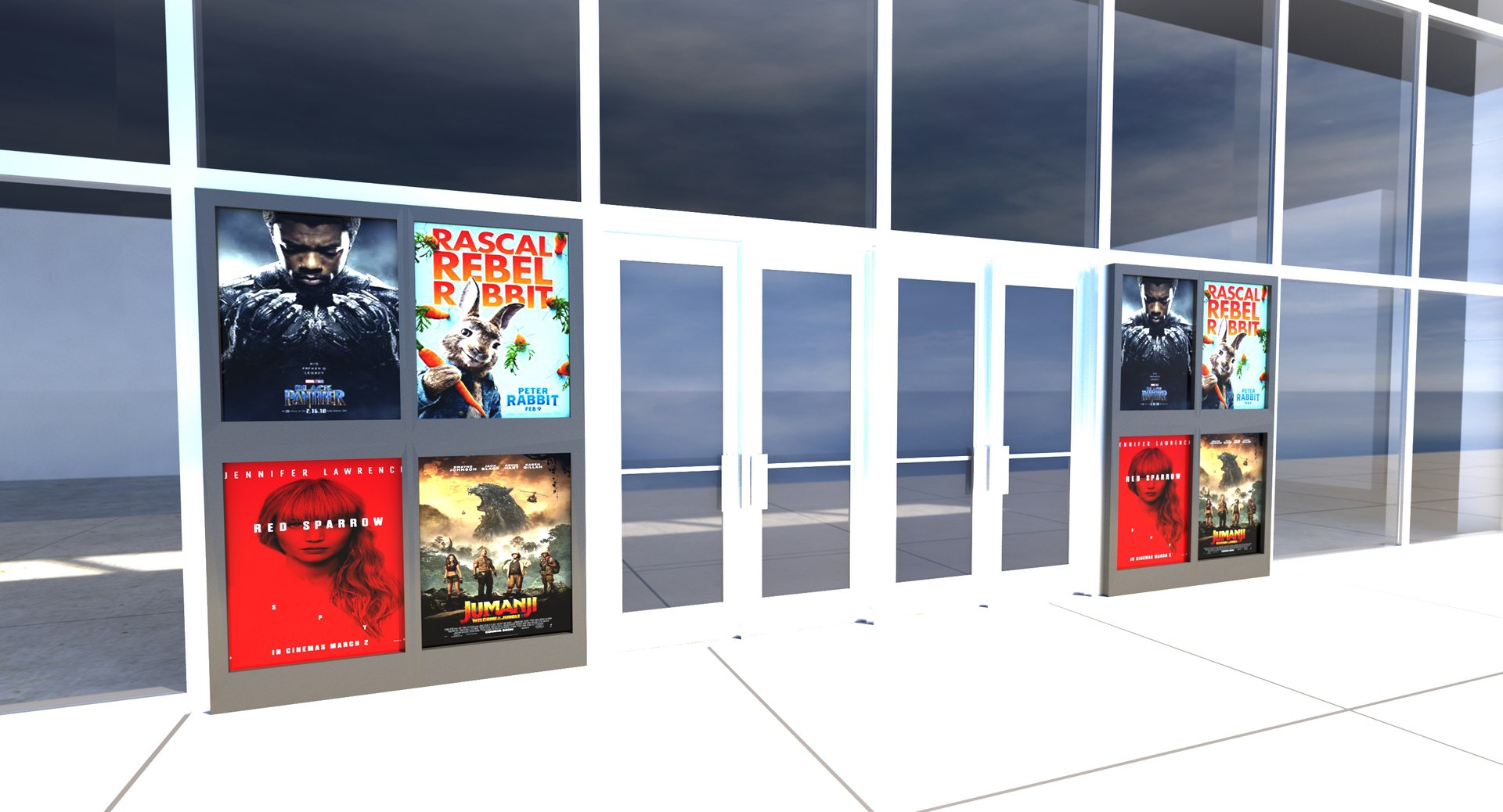 Commercial Movie Theater Building 3D Model - TurboSquid 1263268