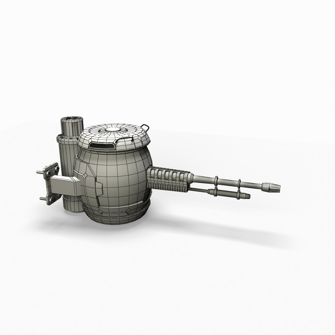 obj sci-fi turret